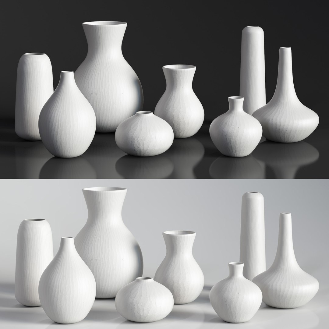 Restoration Matte White Glass Vase 3D Model - TurboSquid 1550838
