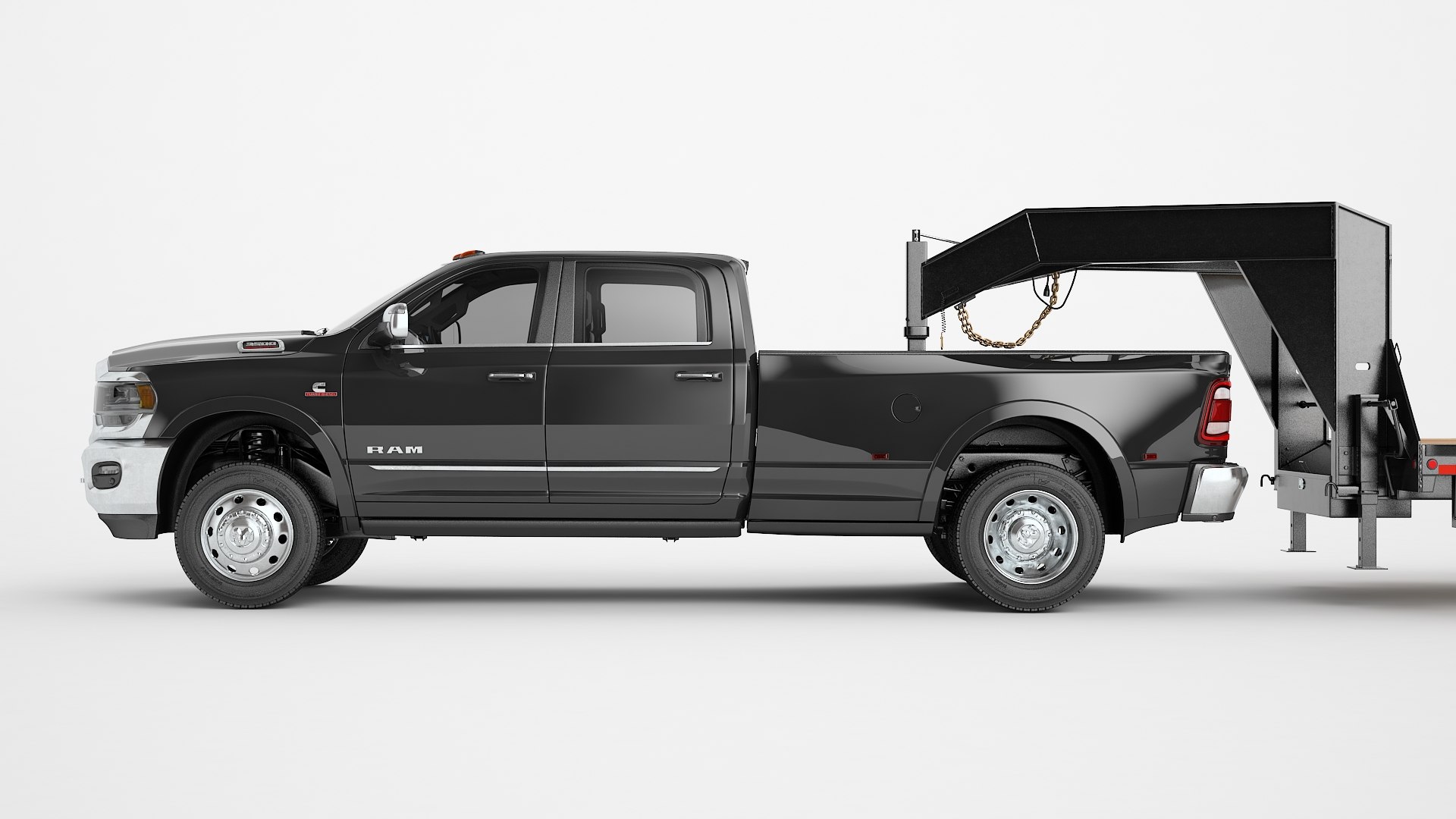 Dodge Ram 3500 HD 2021 Gooseneck Trailer 01 model - TurboSquid 2102659