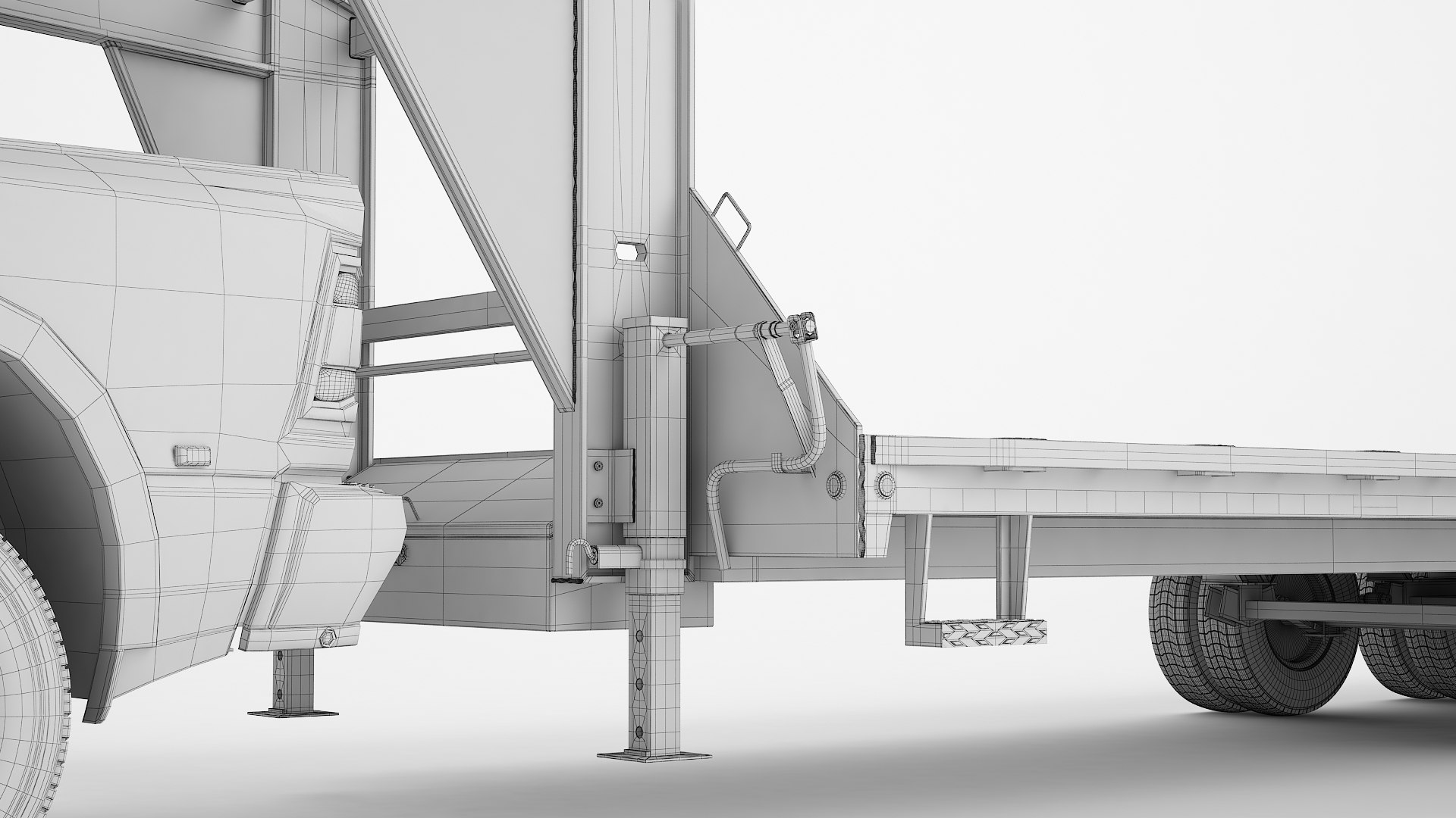 Dodge Ram 3500 HD 2021 Gooseneck Trailer 01 Model - TurboSquid 2102659