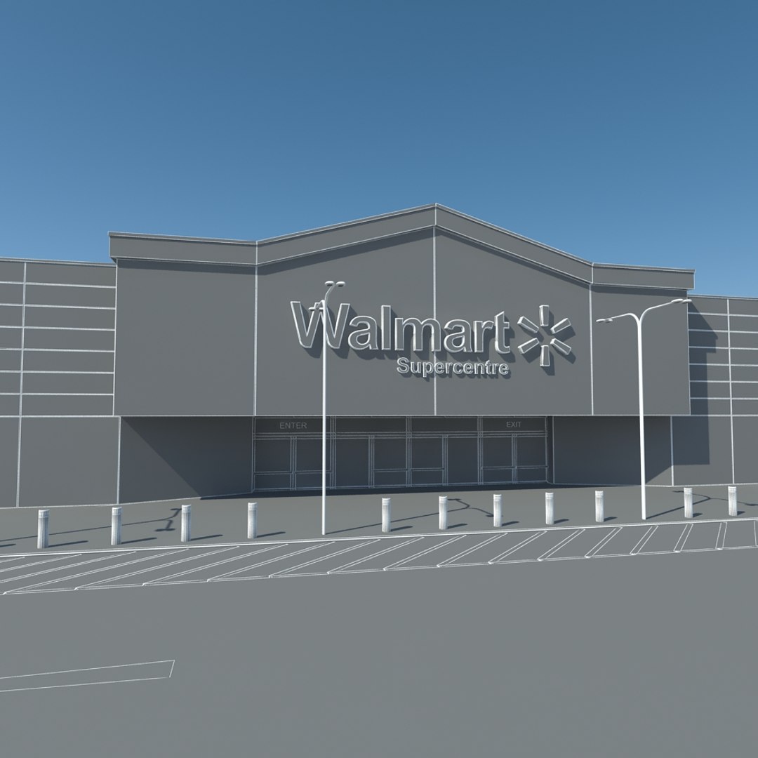 3d Walmart Parking Model