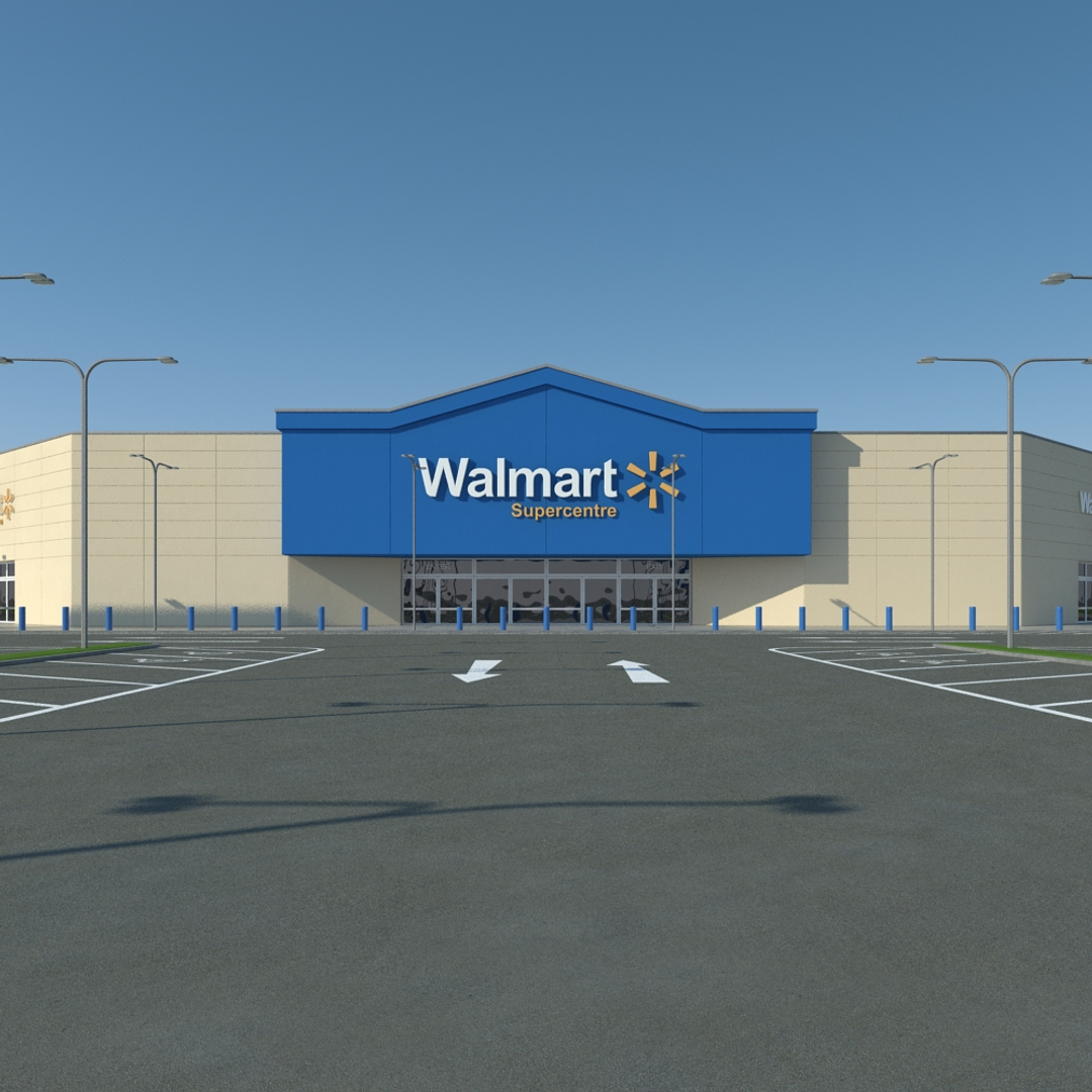 3d walmart parking model