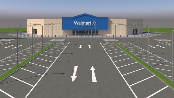 3d walmart parking model