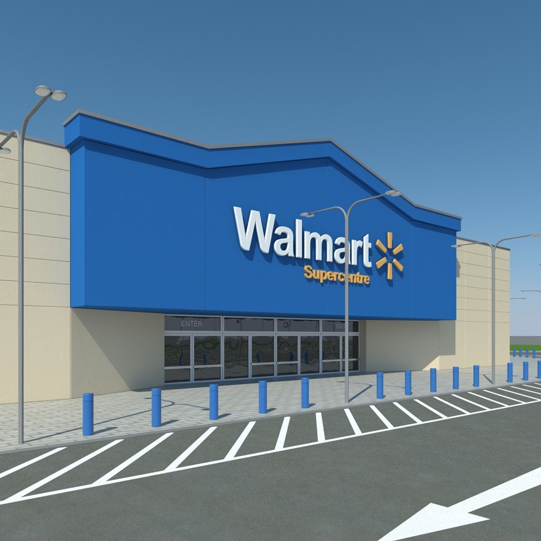 3d Walmart Parking Model