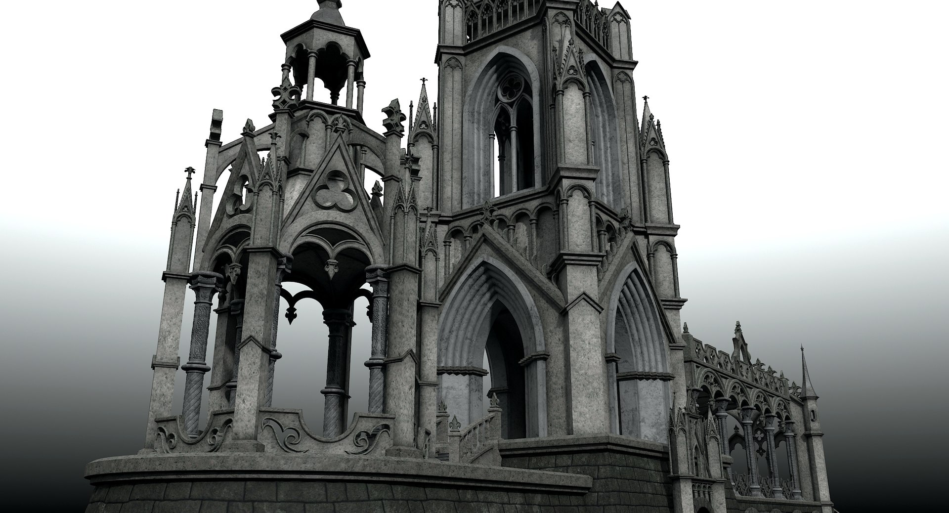 3D Gothic Pavilion 03 Build - TurboSquid 1424263