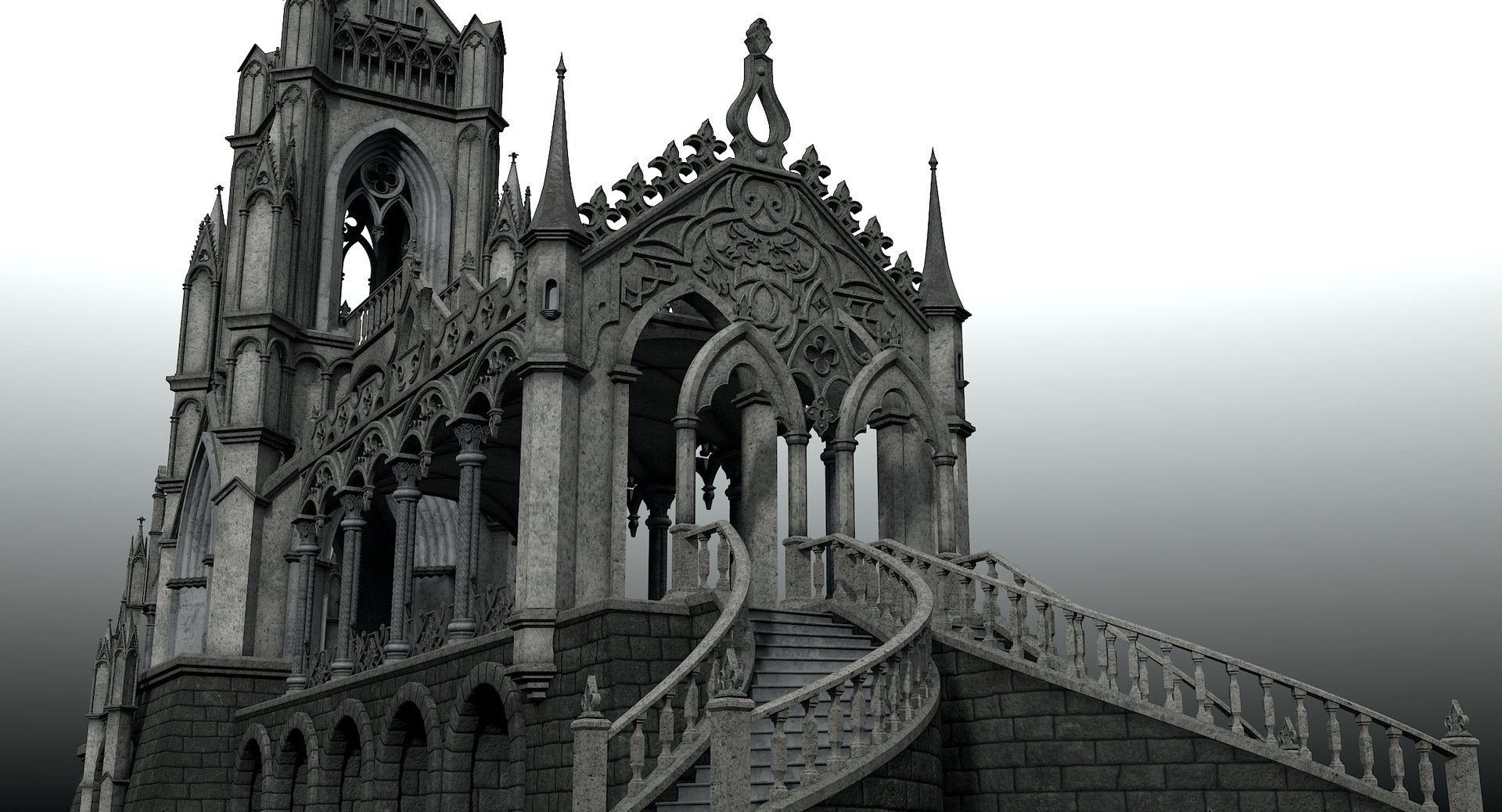 3D Gothic Pavilion 03 Build - TurboSquid 1424263