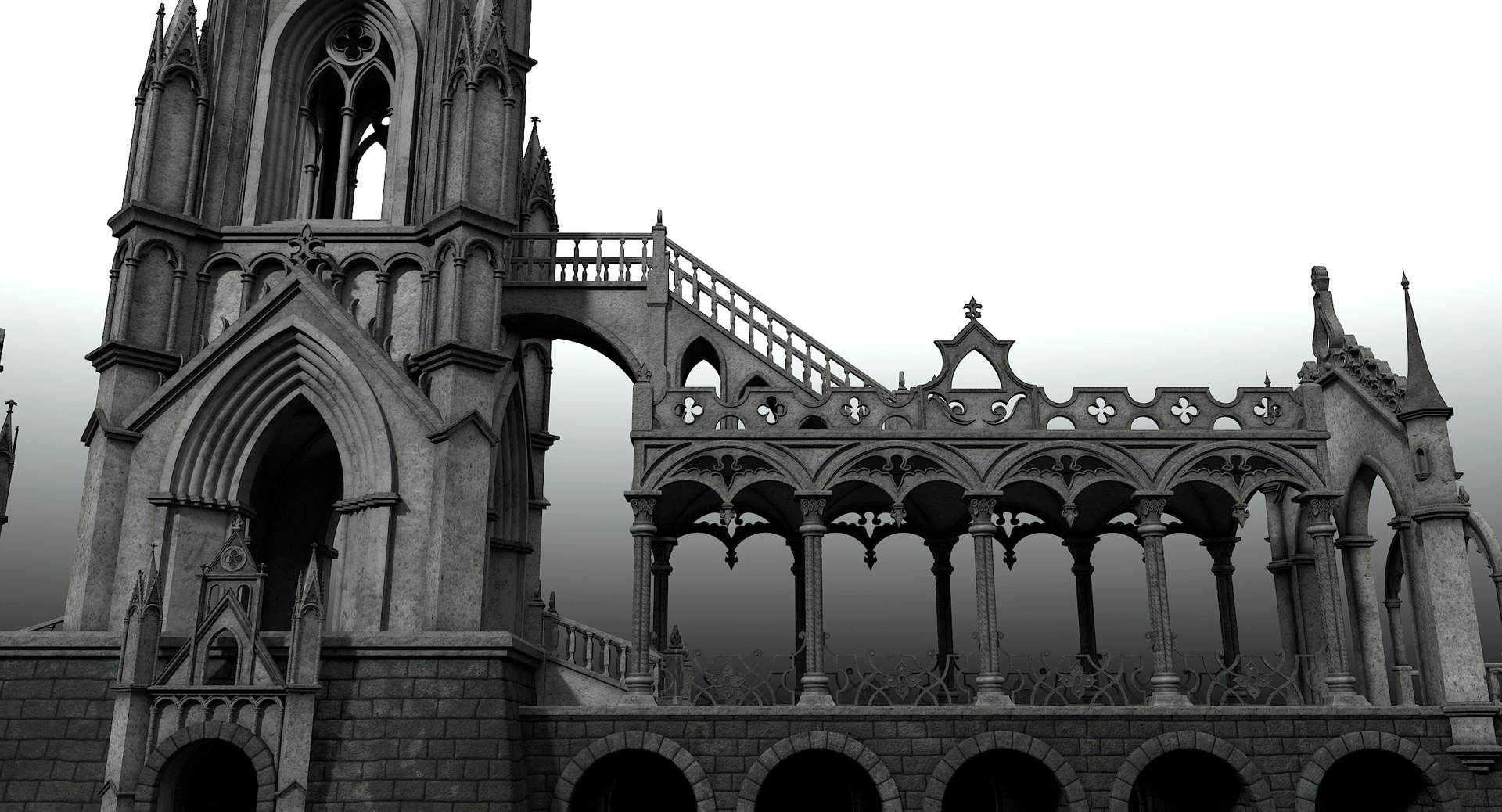 3D Gothic Pavilion 03 Build - TurboSquid 1424263