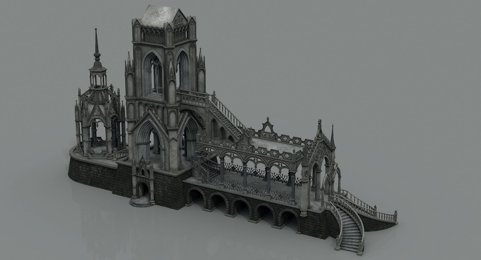3D Gothic Pavilion 03 Build - TurboSquid 1424263
