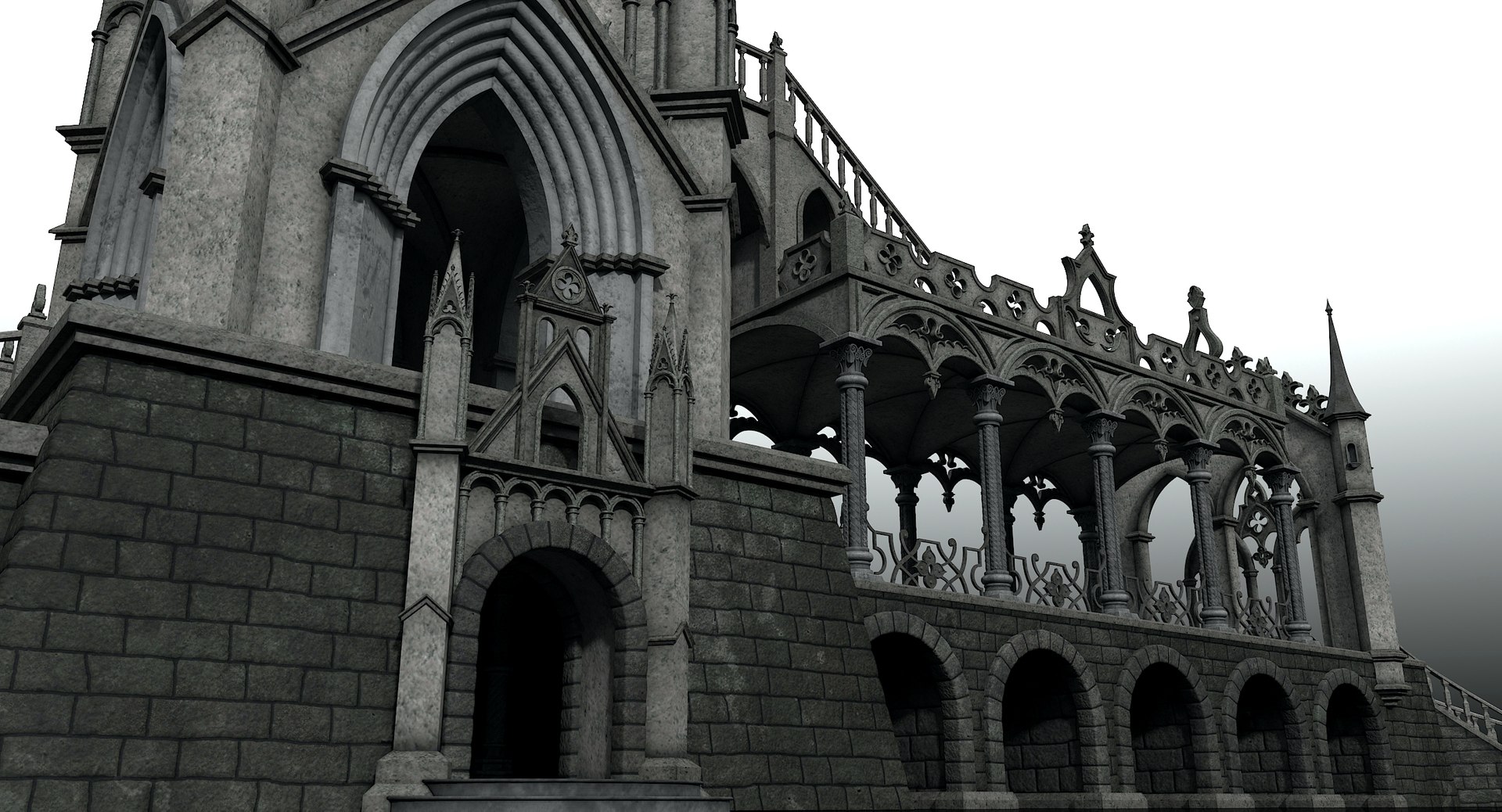 3D Gothic Pavilion 03 Build - TurboSquid 1424263