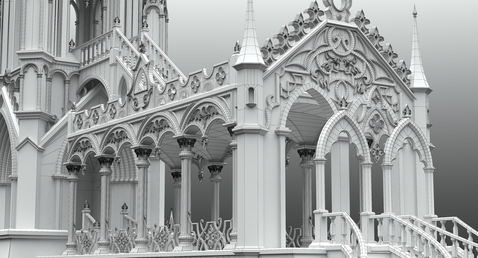 3D gothic pavilion 03 build - TurboSquid 1424263