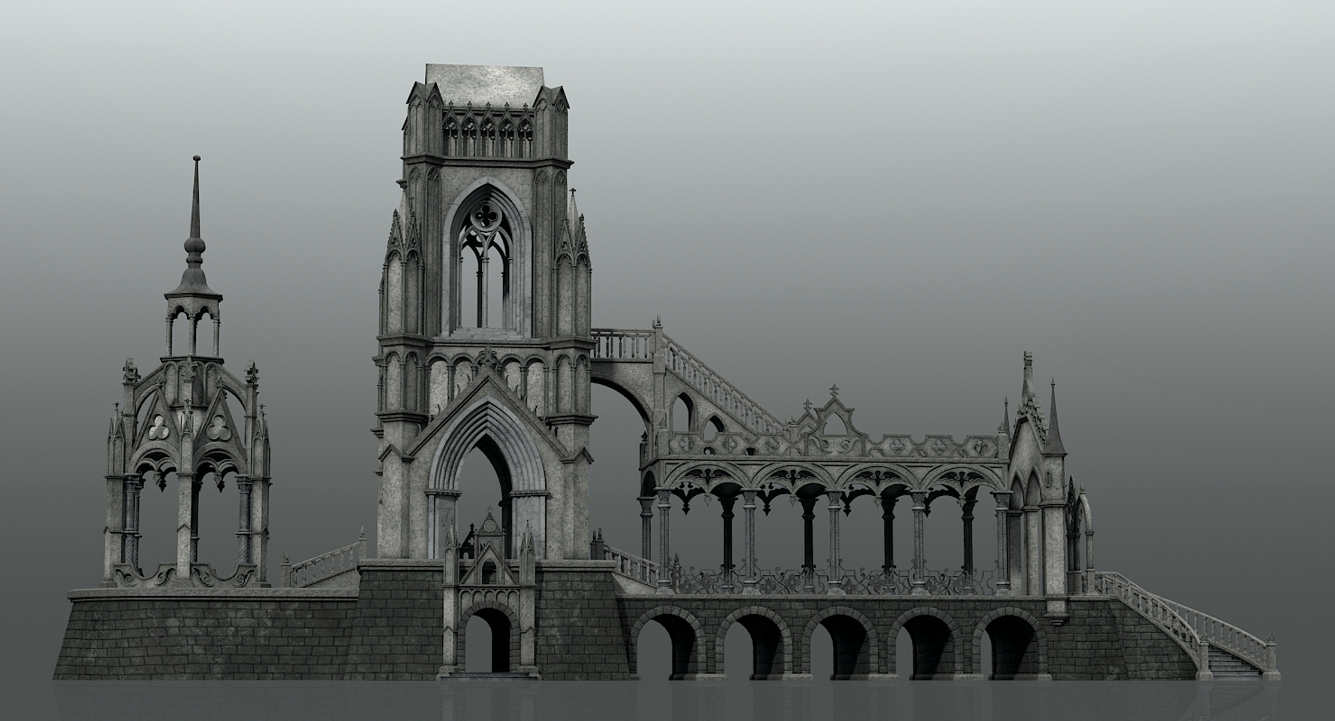 3D gothic pavilion 03 build - TurboSquid 1424263
