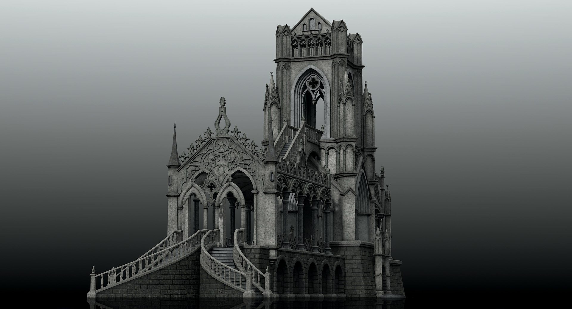 3D Gothic Pavilion 03 Build - TurboSquid 1424263