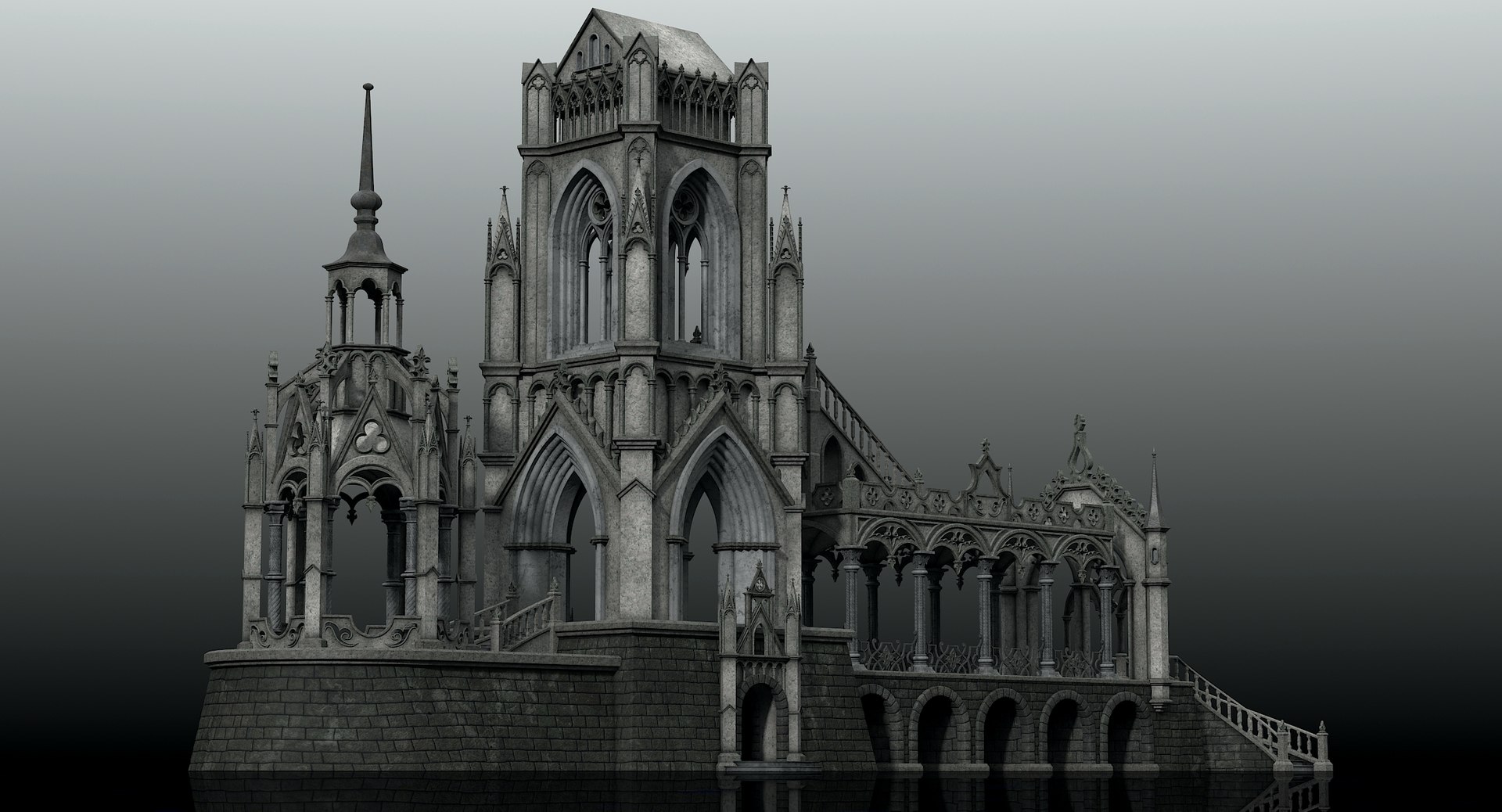 3D Gothic Pavilion 03 Build - TurboSquid 1424263