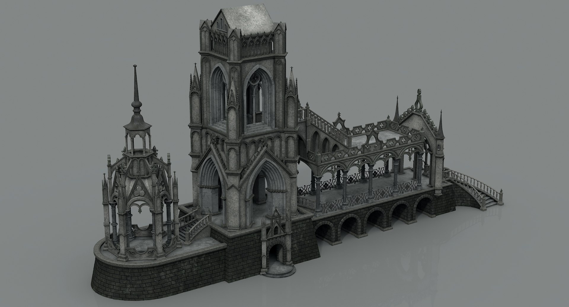 3D Gothic Pavilion 03 Build - TurboSquid 1424263
