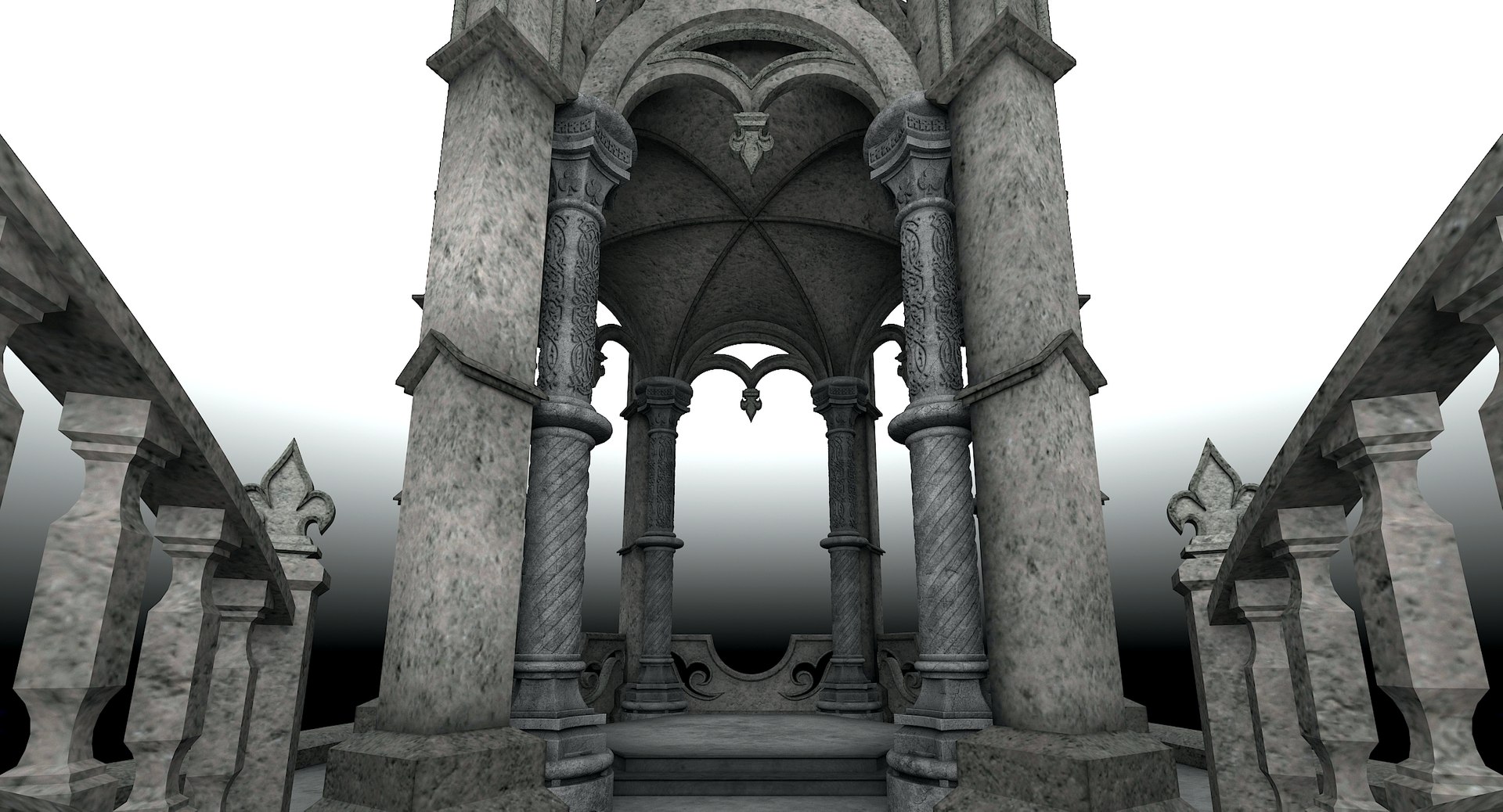 3D gothic pavilion 03 build - TurboSquid 1424263