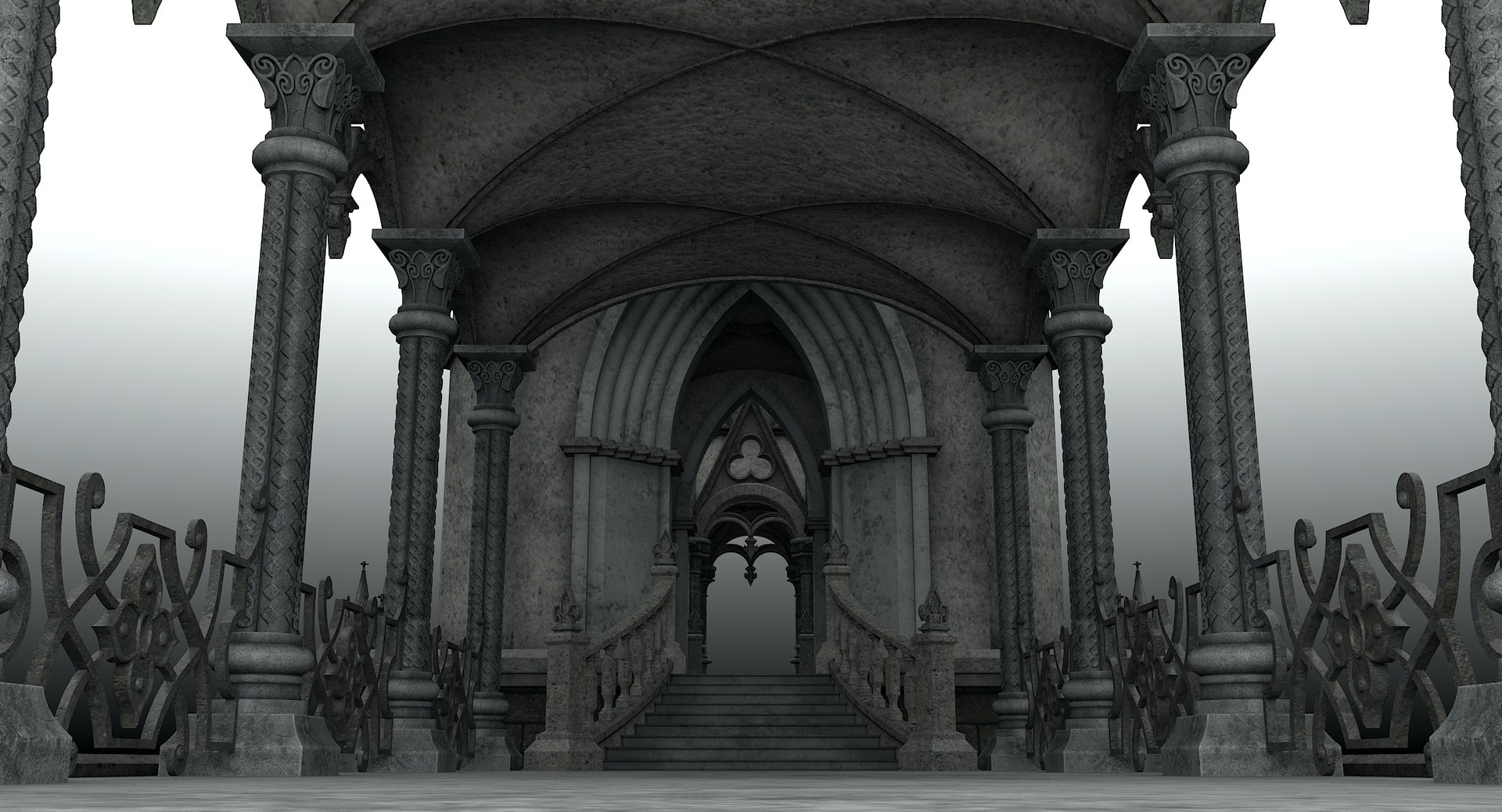 3D gothic pavilion 03 build - TurboSquid 1424263