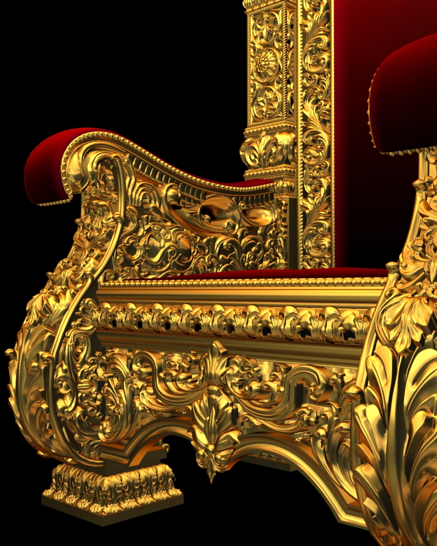 3d royal chair armchair