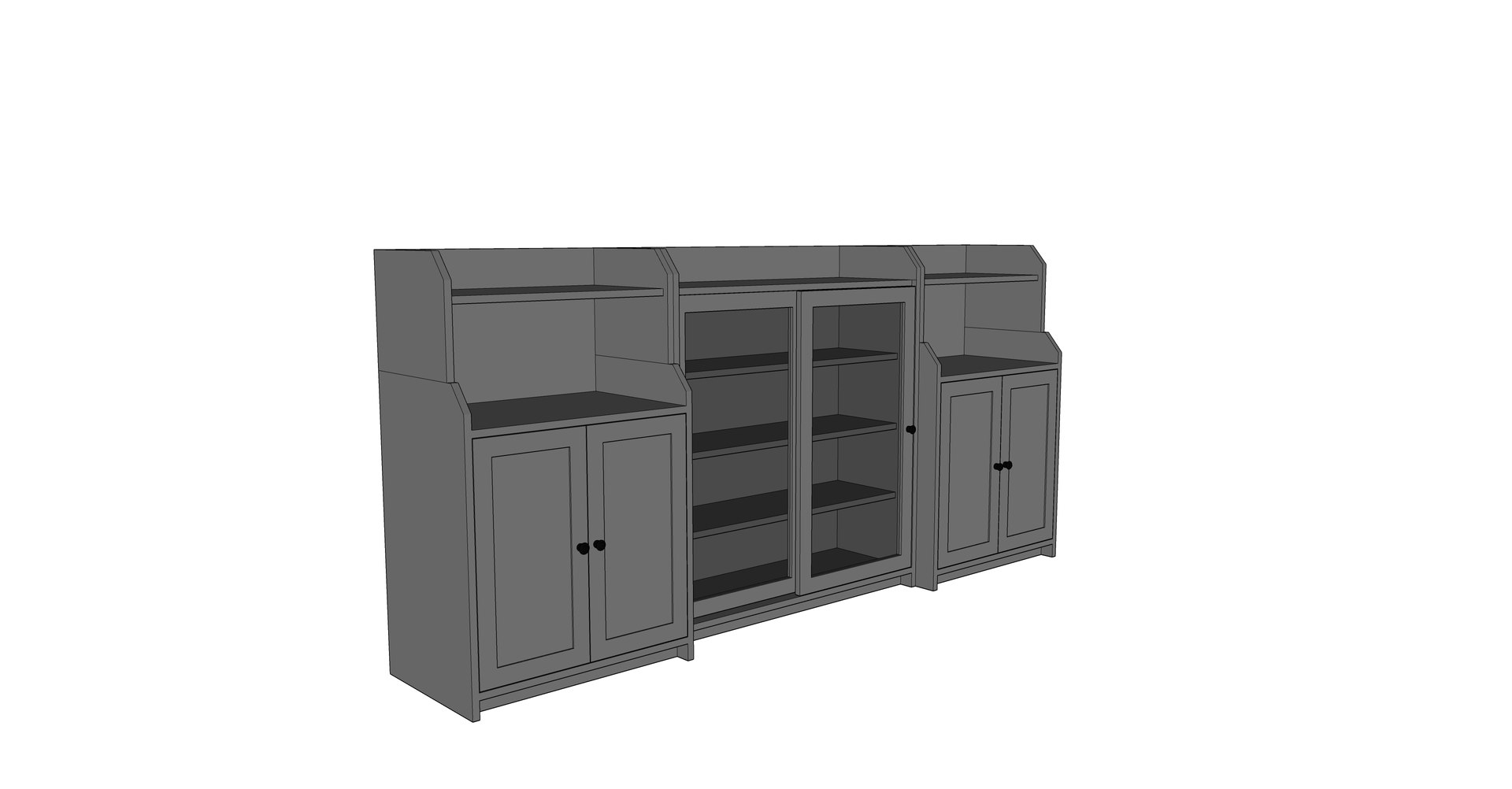 HAUGA Storage Combination 3D Model - TurboSquid 1960207