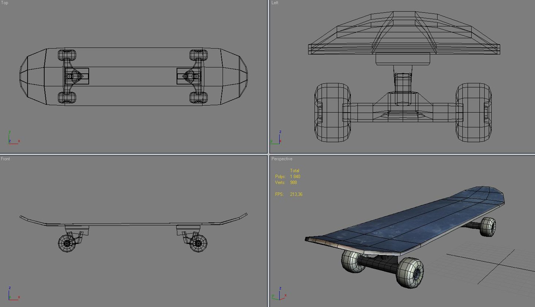 Scate Scateboard Board 3d Max