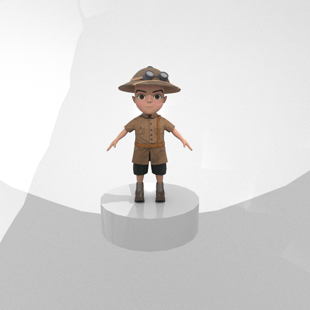 3D Archaeologist Kid Model - TurboSquid 1922517