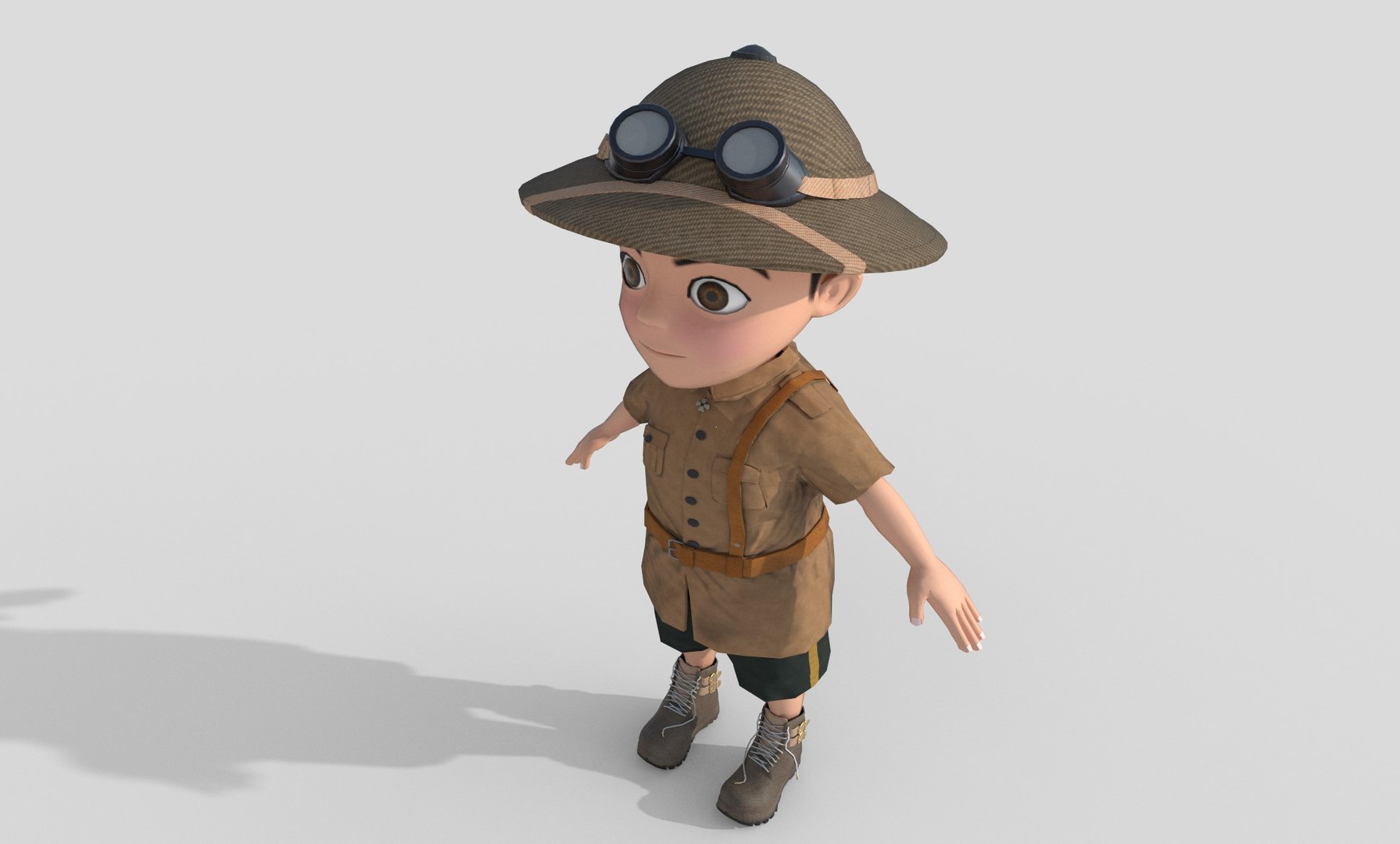 3D Archaeologist Kid Model - TurboSquid 1922517