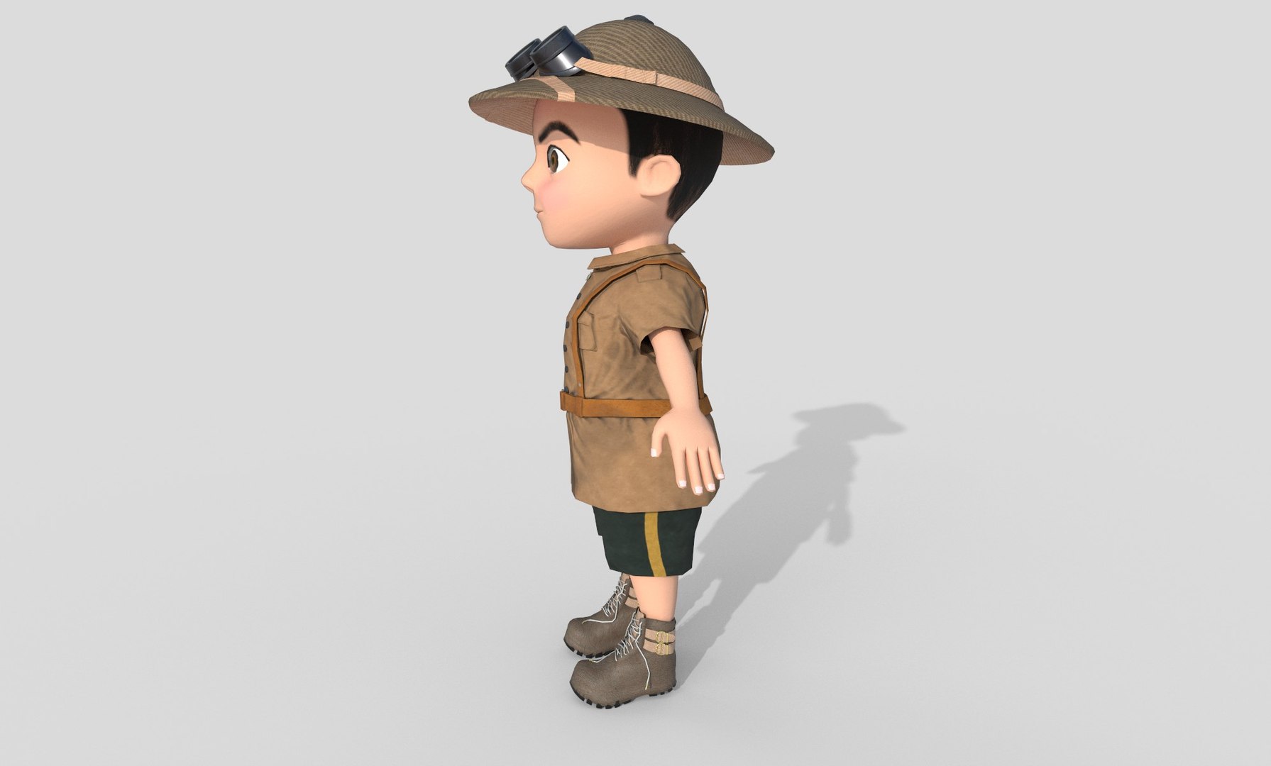 3D Archaeologist Kid Model - TurboSquid 1922517