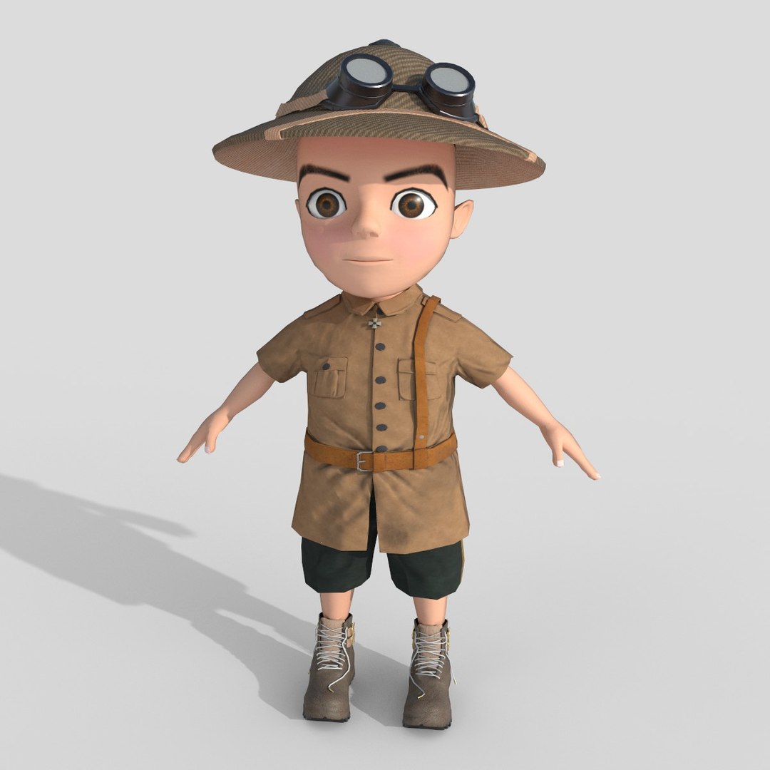 3D Archaeologist Kid Model - TurboSquid 1922517