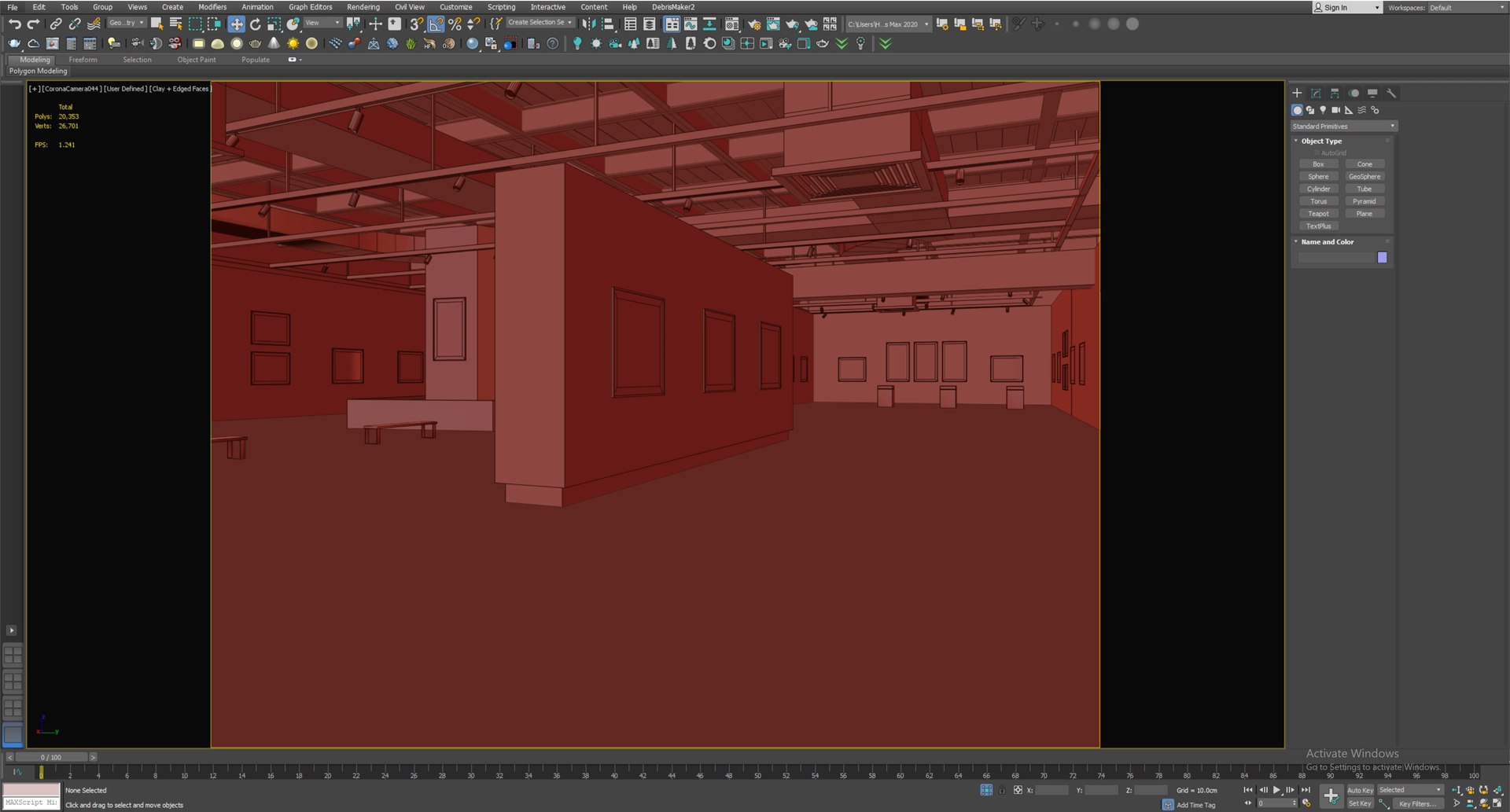 Low Poly Gallery Hall 02 3D - TurboSquid 2139115