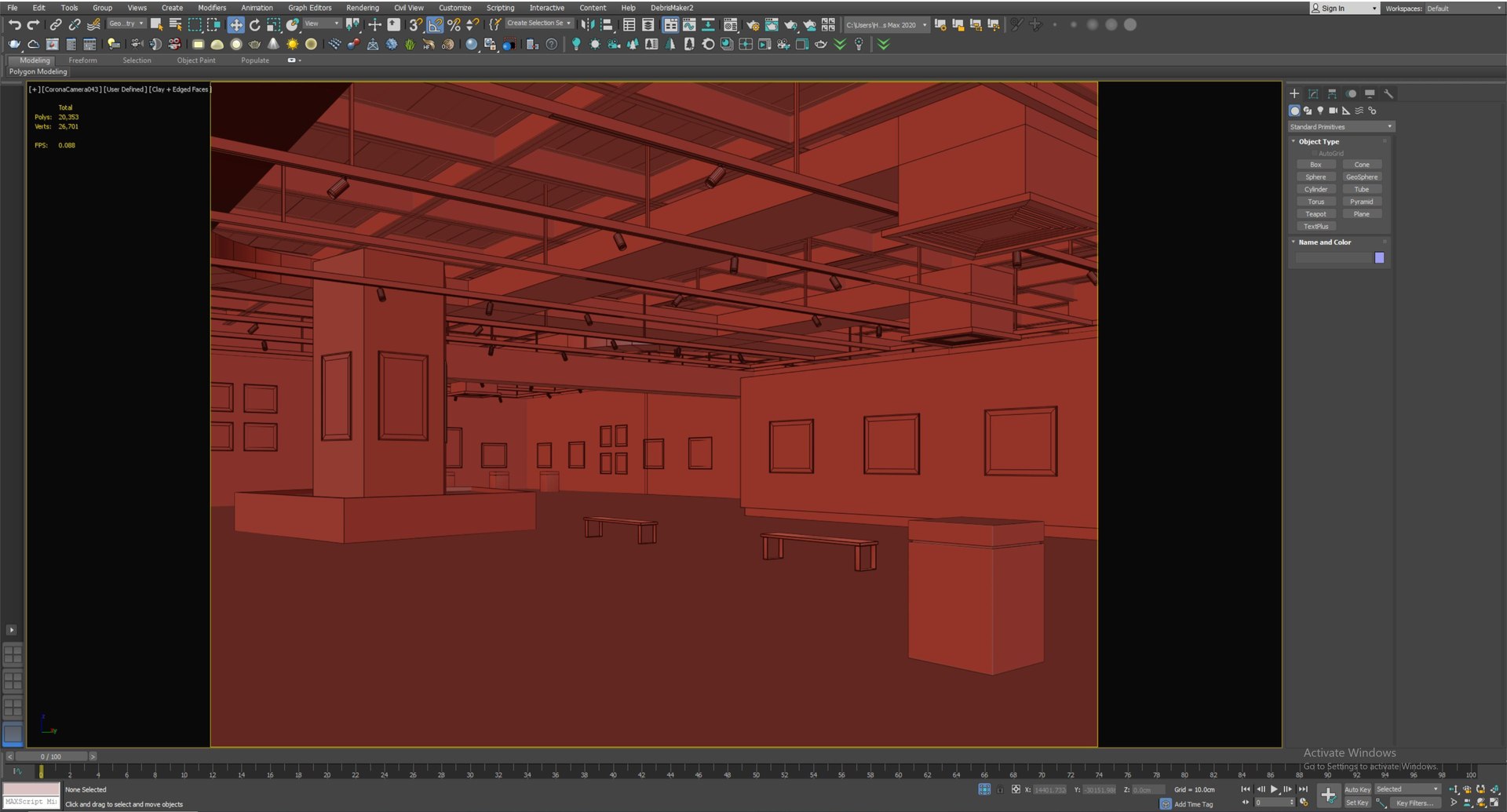 Low Poly Gallery Hall 02 3D - TurboSquid 2139115