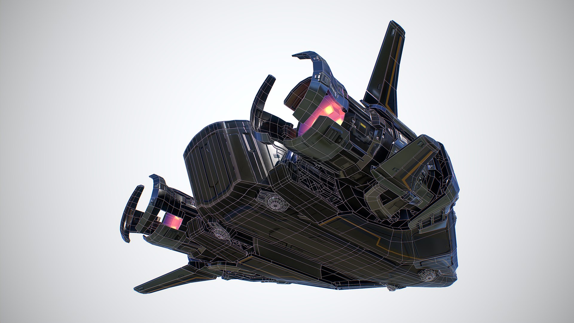 Stellar Phoenix Shuttle - Spaceship Low-poly 3D Model 3D Model ...