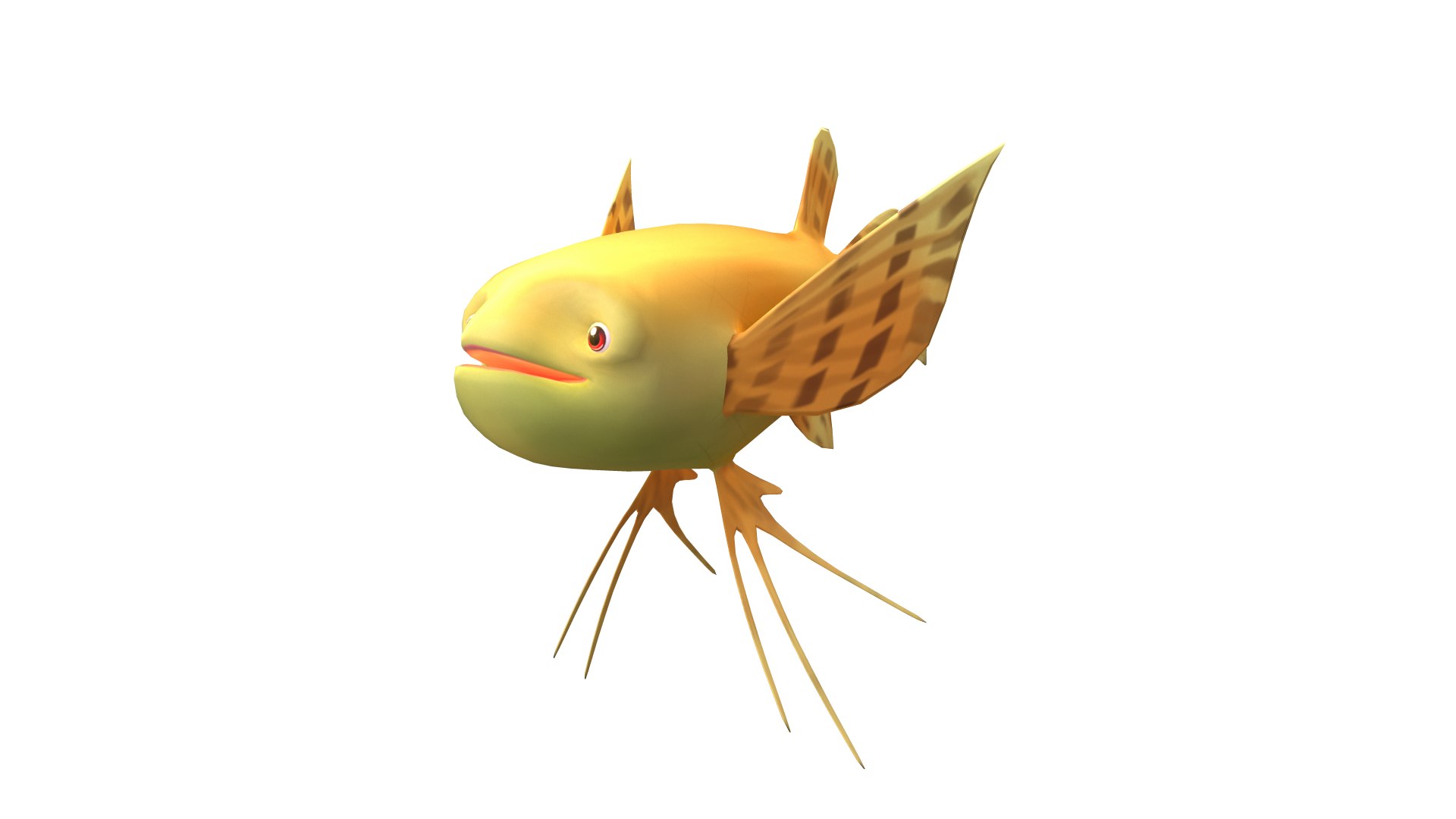 Pantodon Buchholzi Fish Toon Model - TurboSquid 1586298