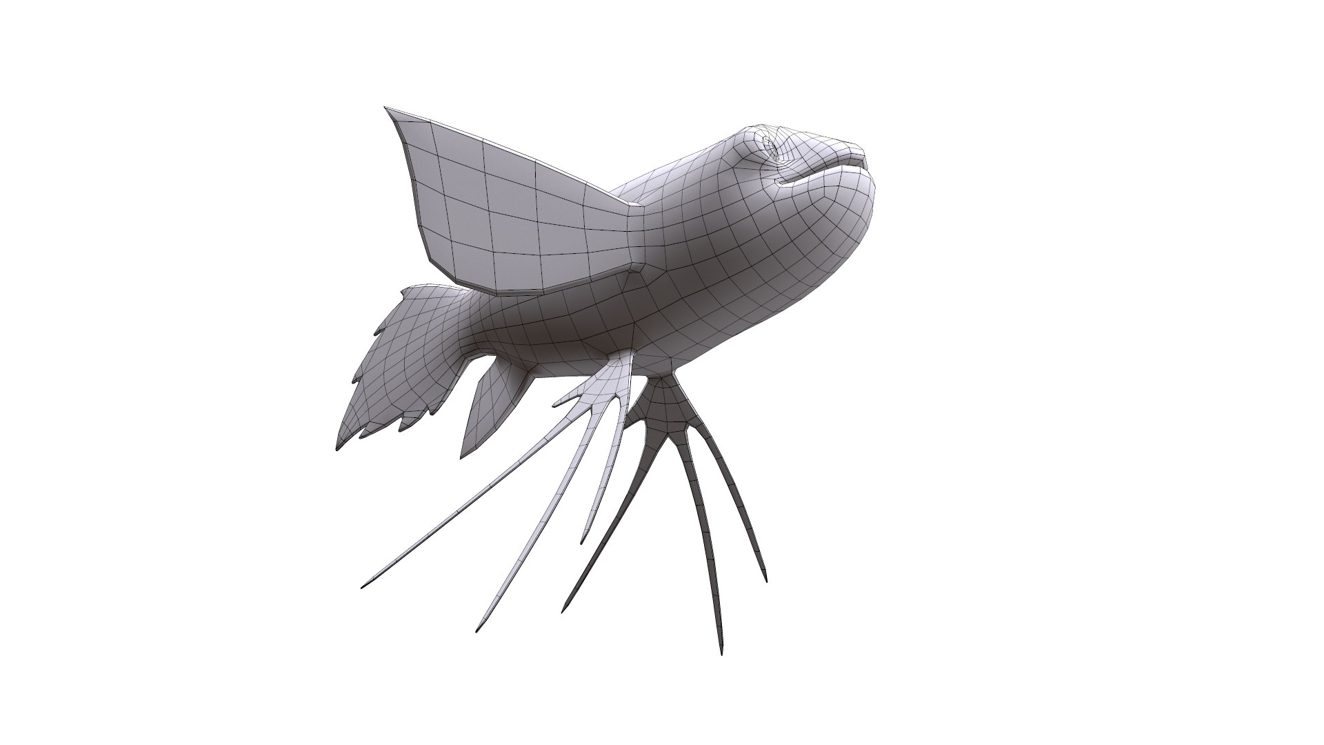 Pantodon Buchholzi Fish Toon Model - TurboSquid 1586298