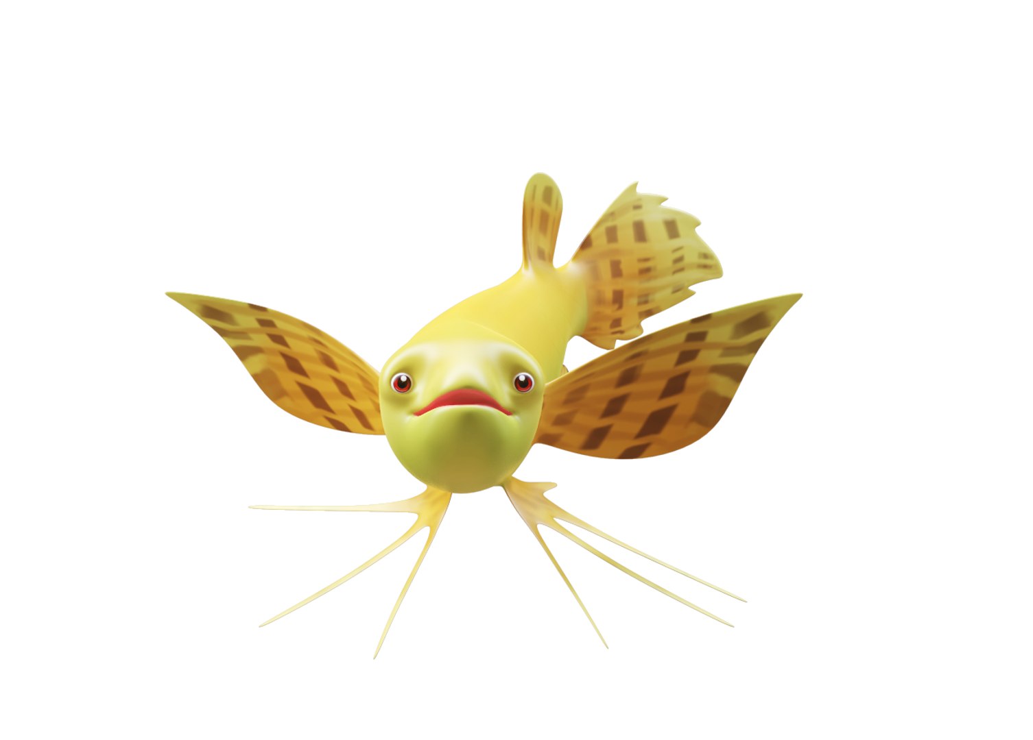 Pantodon Buchholzi Fish Toon Model - TurboSquid 1586298