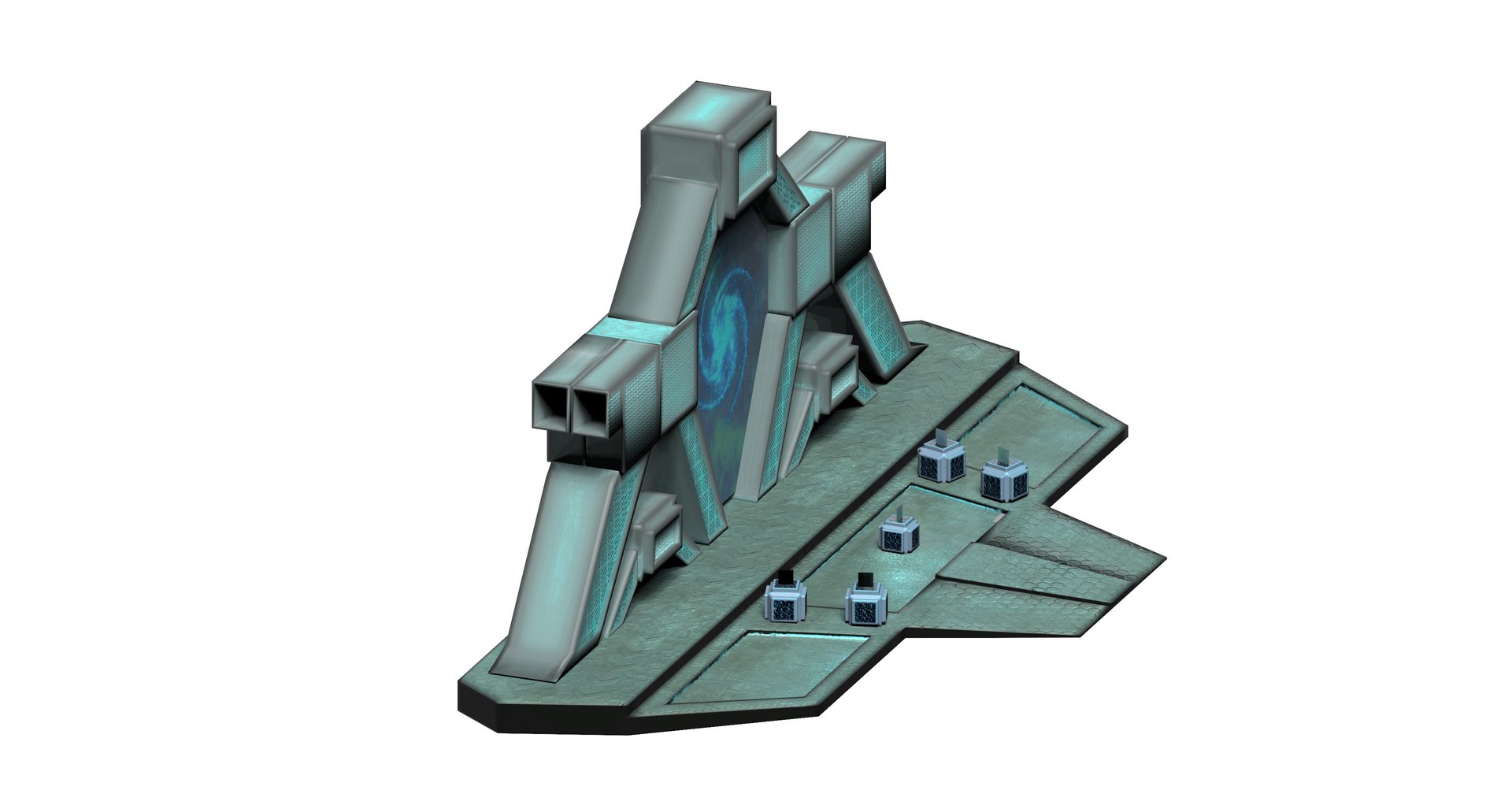 Lowpoly Stargate Game Asset Door 3D Model - TurboSquid 2065862