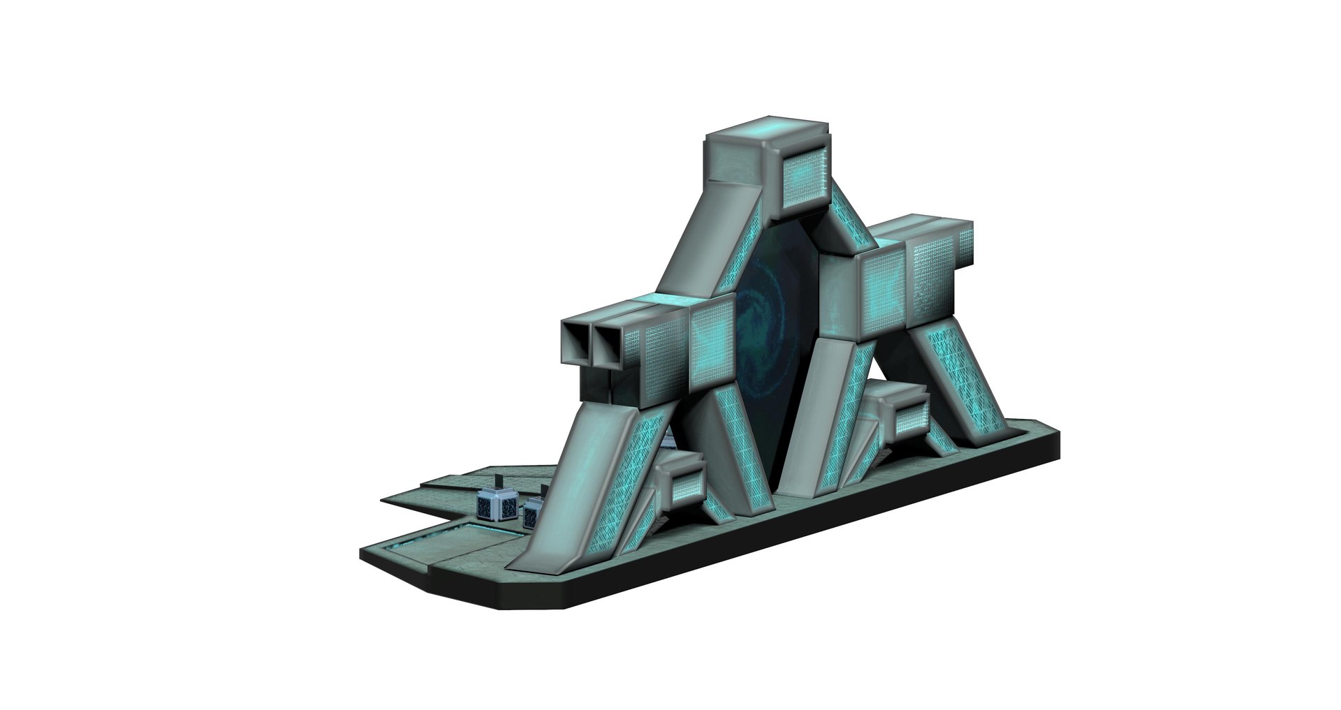 Lowpoly Stargate Game Asset Door 3D Model - TurboSquid 2065862