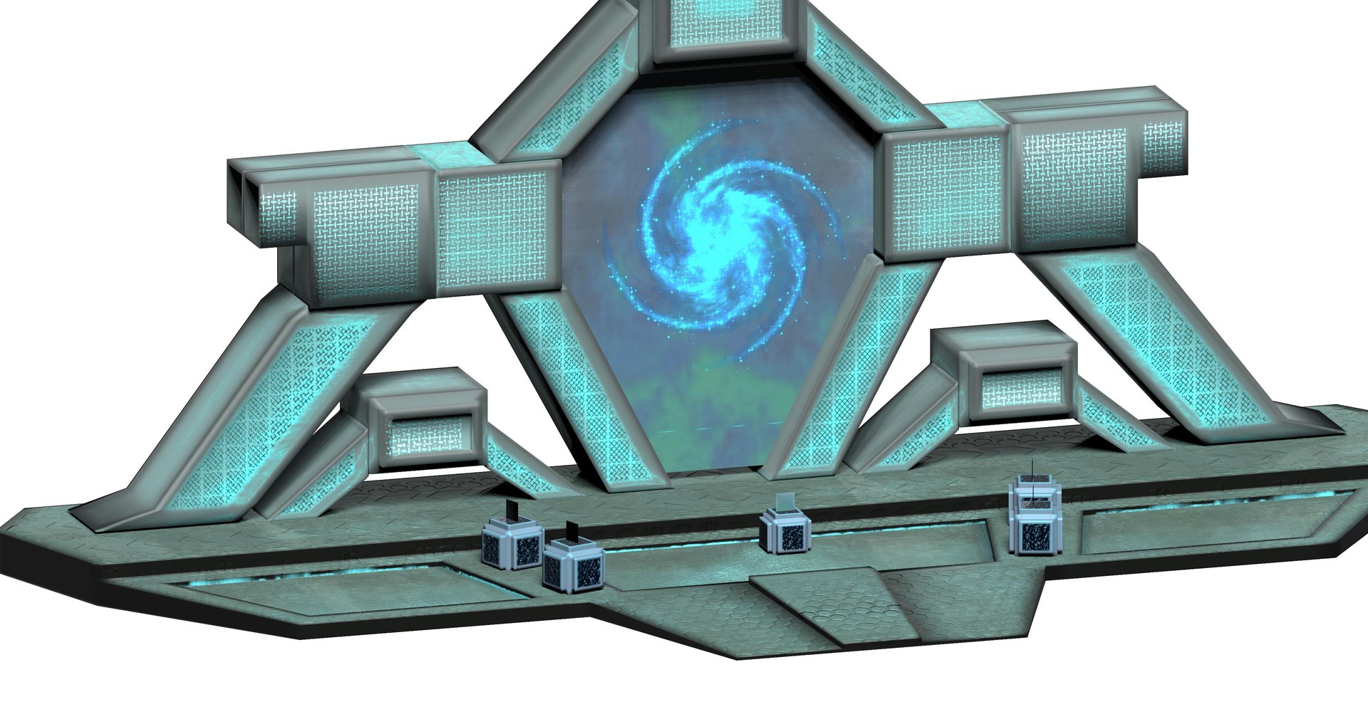 Lowpoly Stargate Game Asset Door 3D Model - TurboSquid 2065862