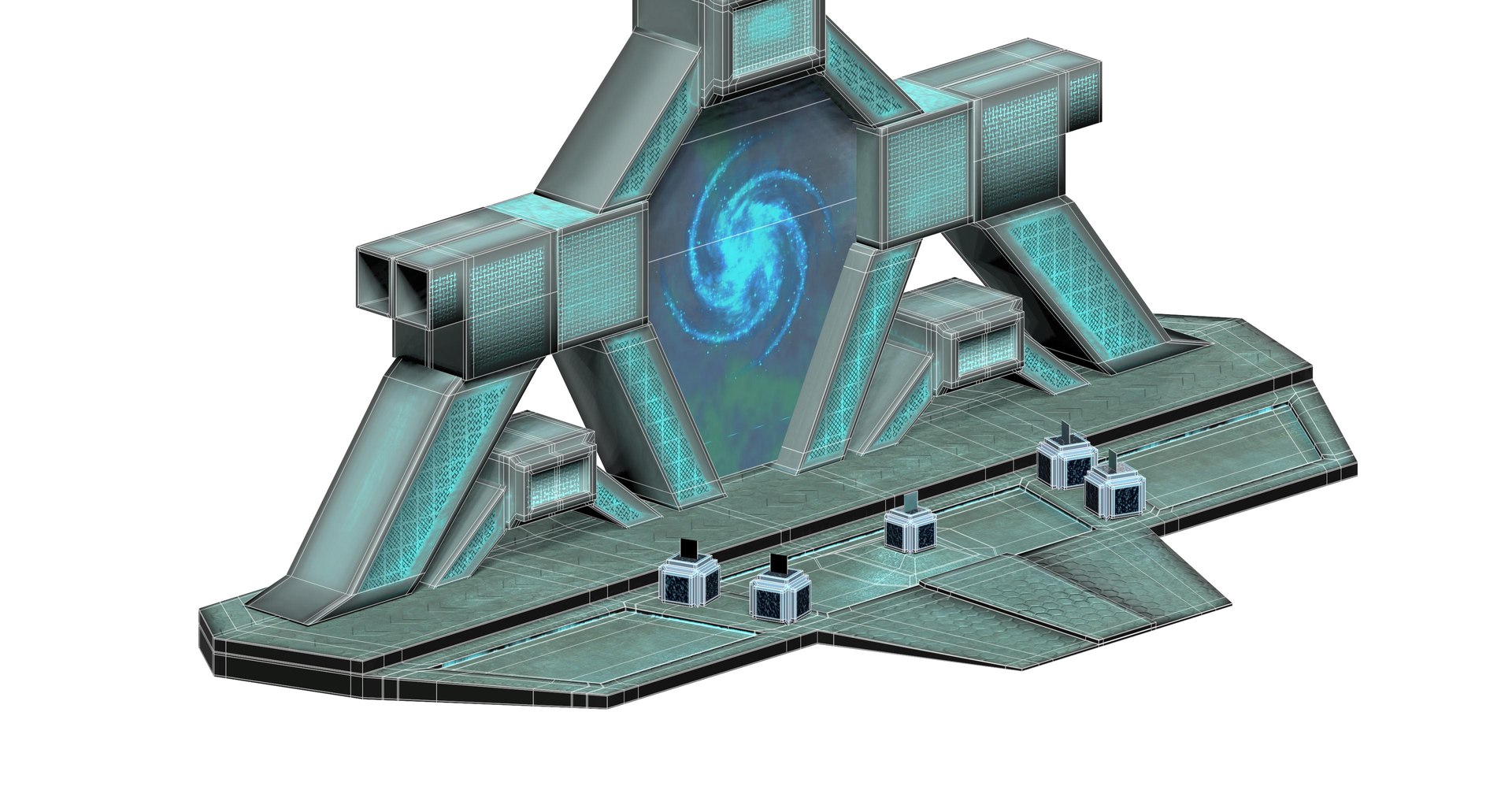 Lowpoly Stargate Game Asset Door 3D Model - TurboSquid 2065862