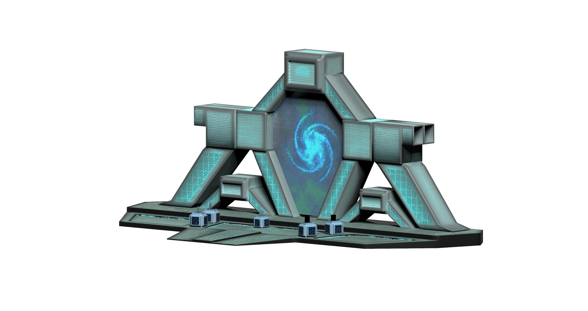 Lowpoly Stargate Game Asset Door 3D Model - TurboSquid 2065862