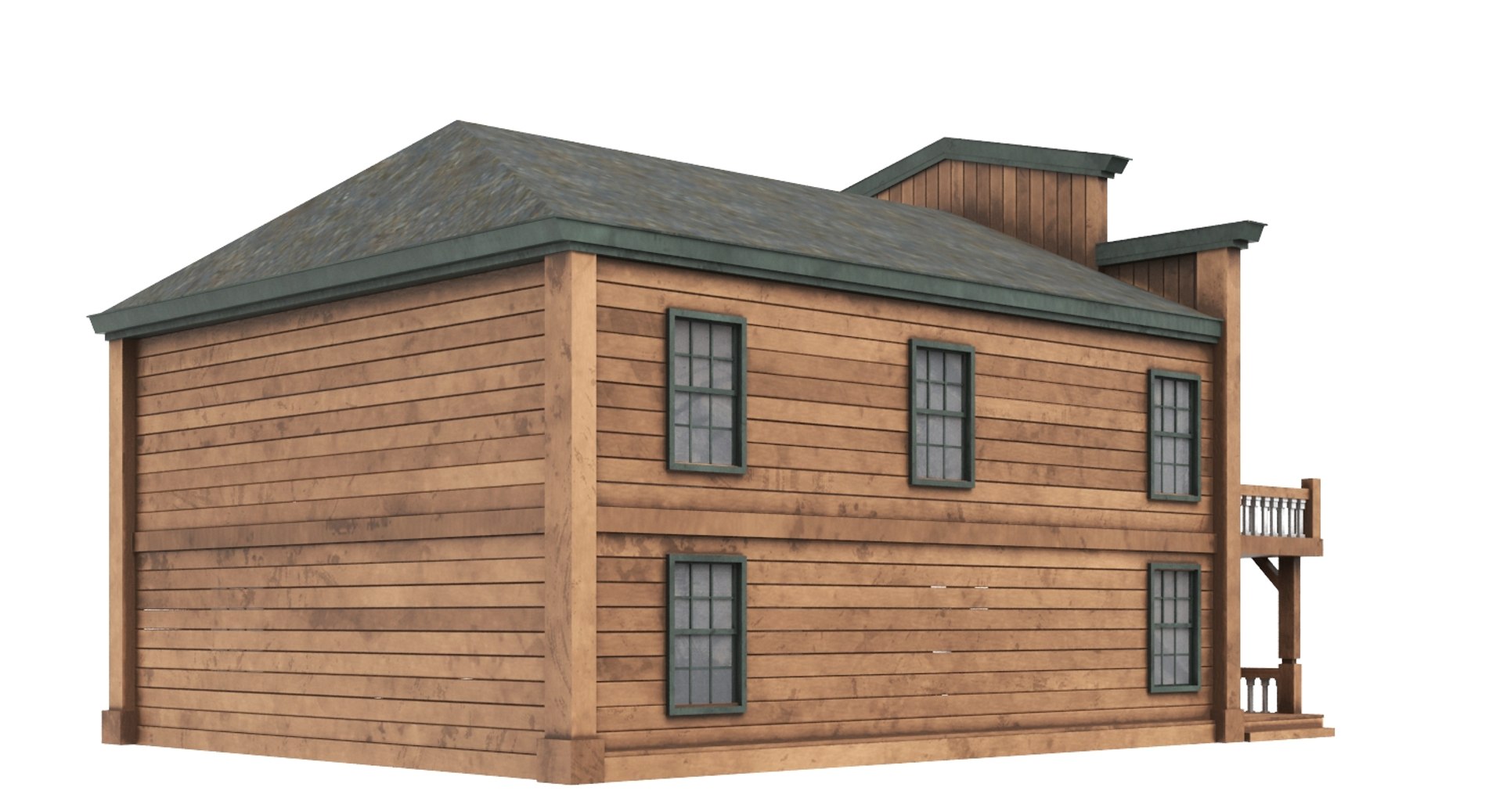 Western House Saloon Model - TurboSquid 1382480