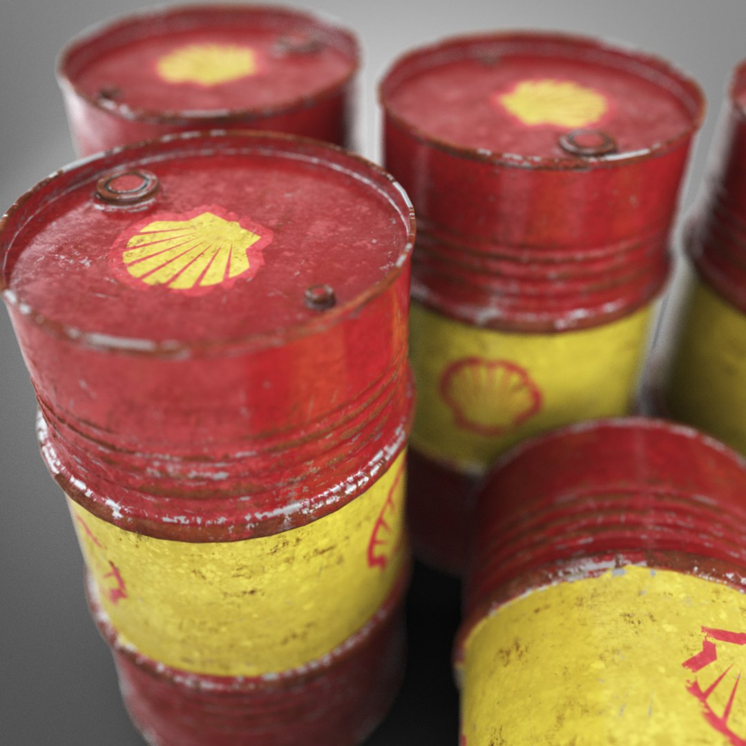Old Shell Oil Barrel C4d