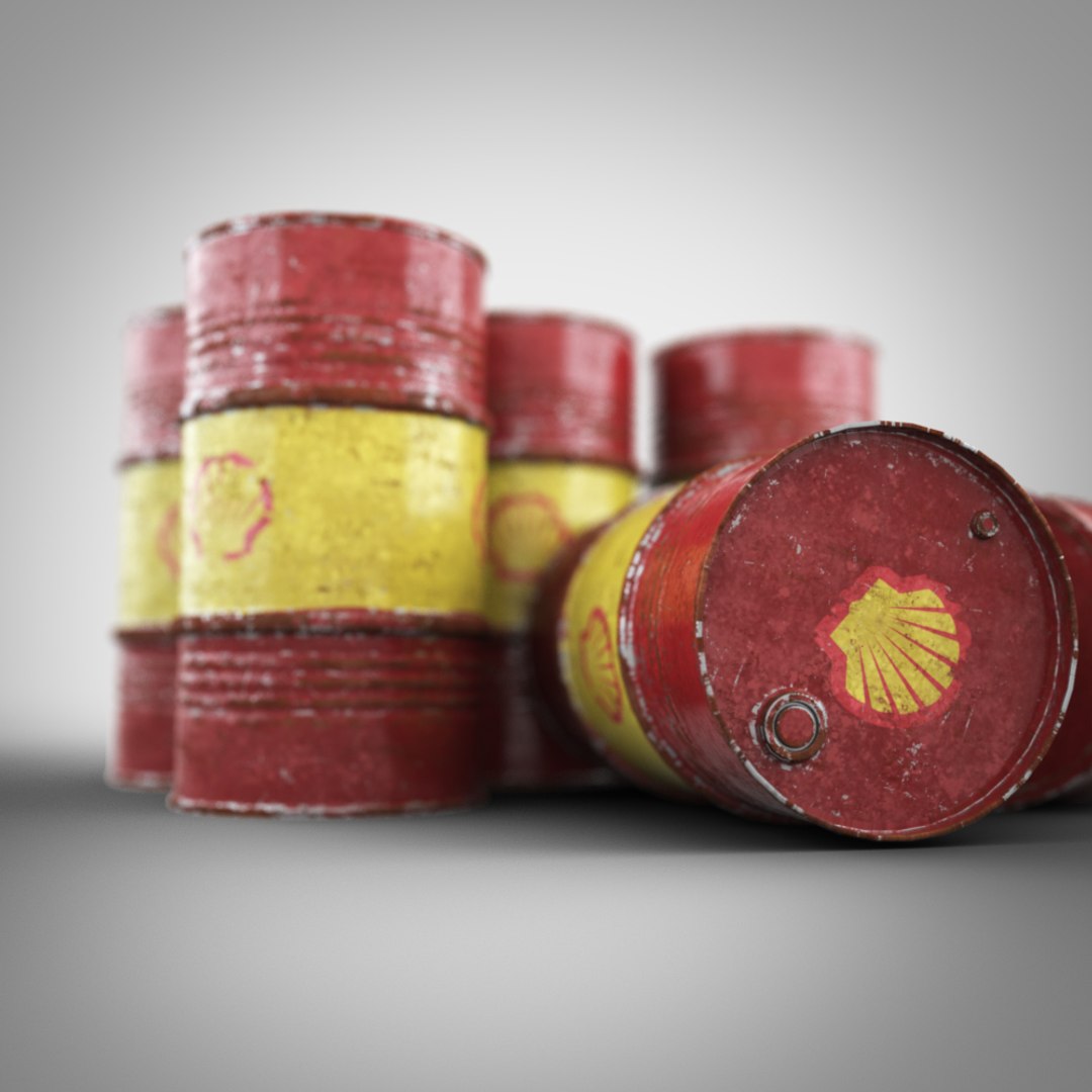 Old Shell Oil Barrel C4d