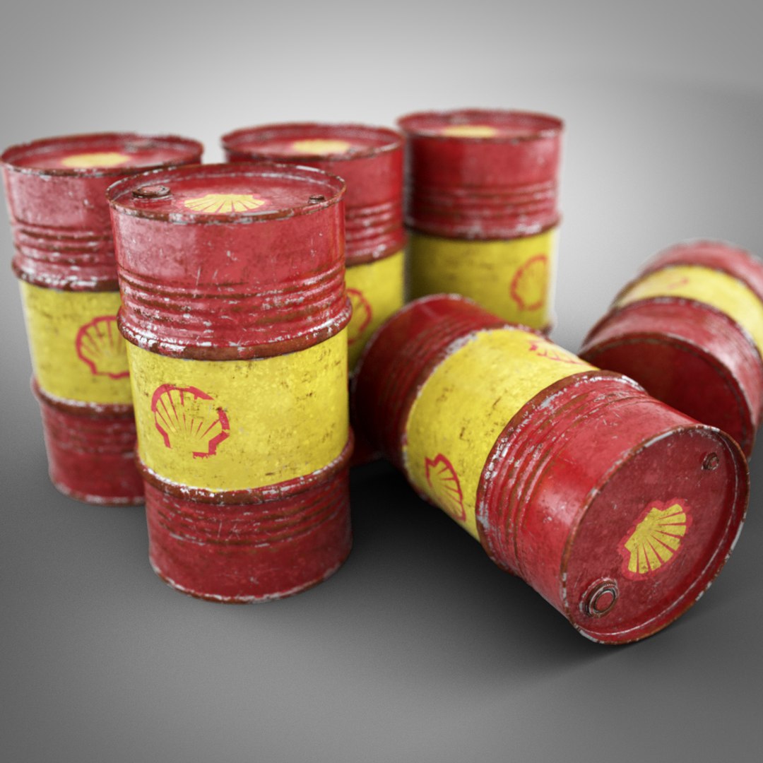 Old Shell Oil Barrel C4d