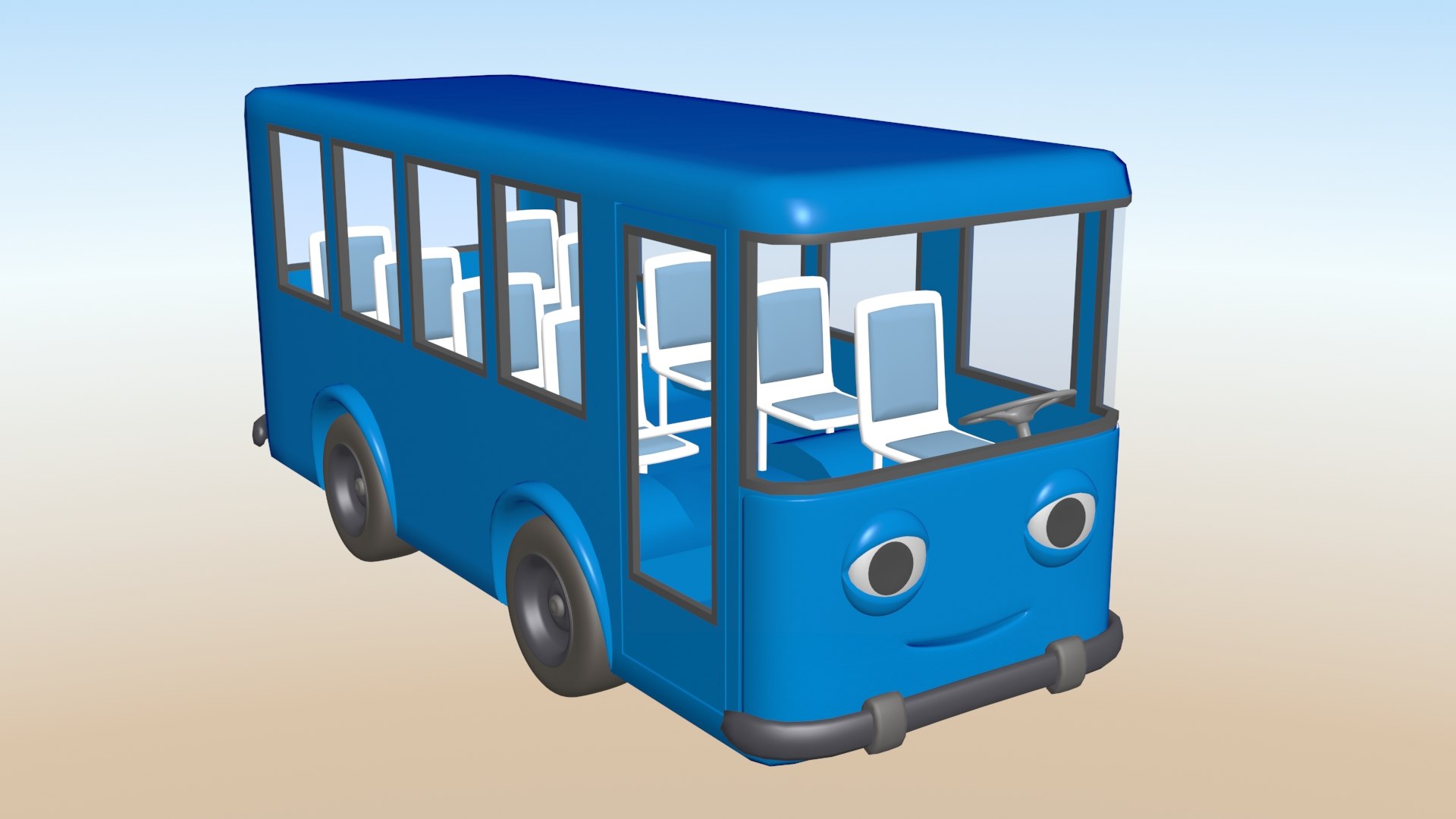 3D Model Cartoon Bus - TurboSquid 1180832