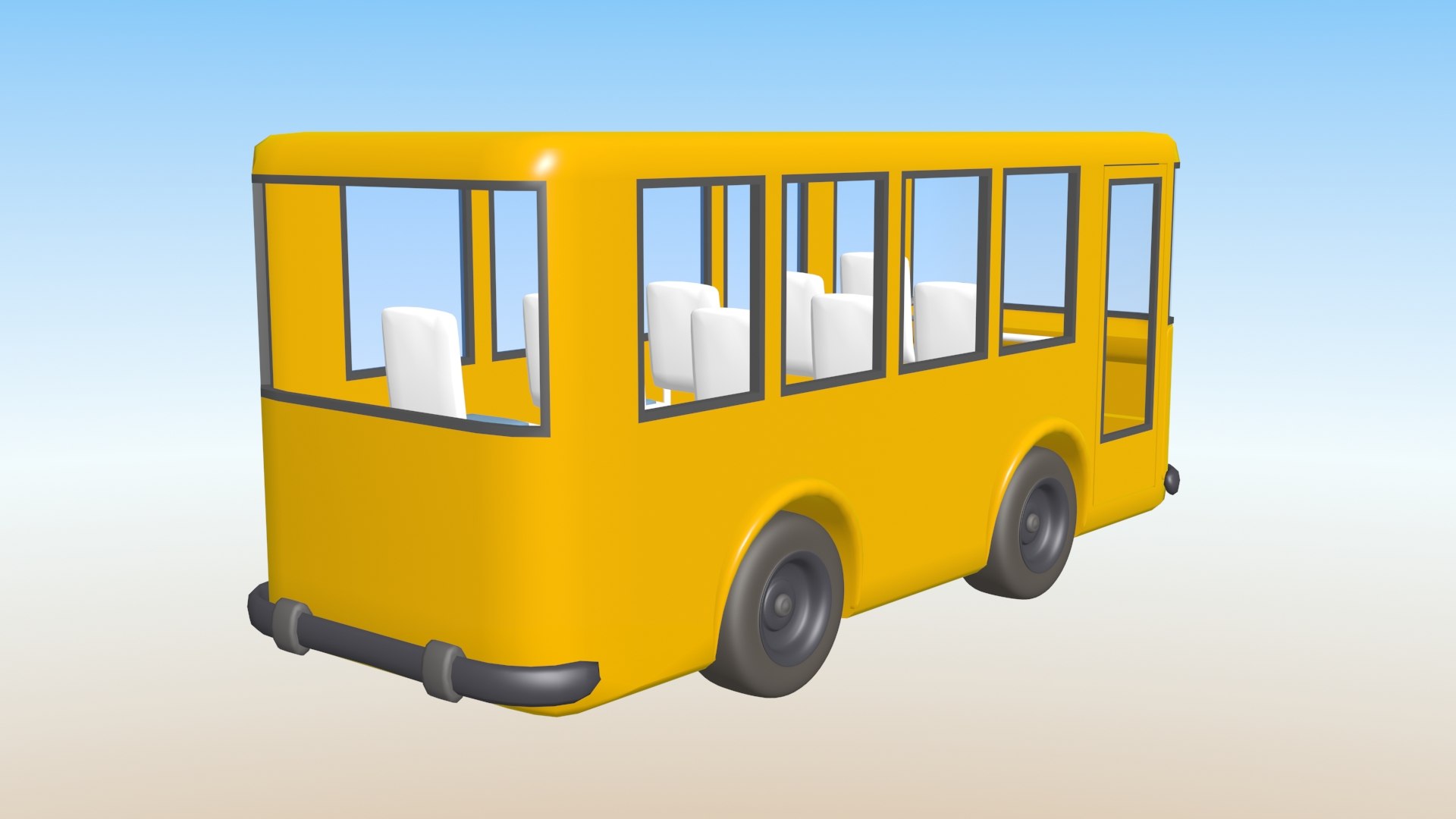3D Model Cartoon Bus - TurboSquid 1180832