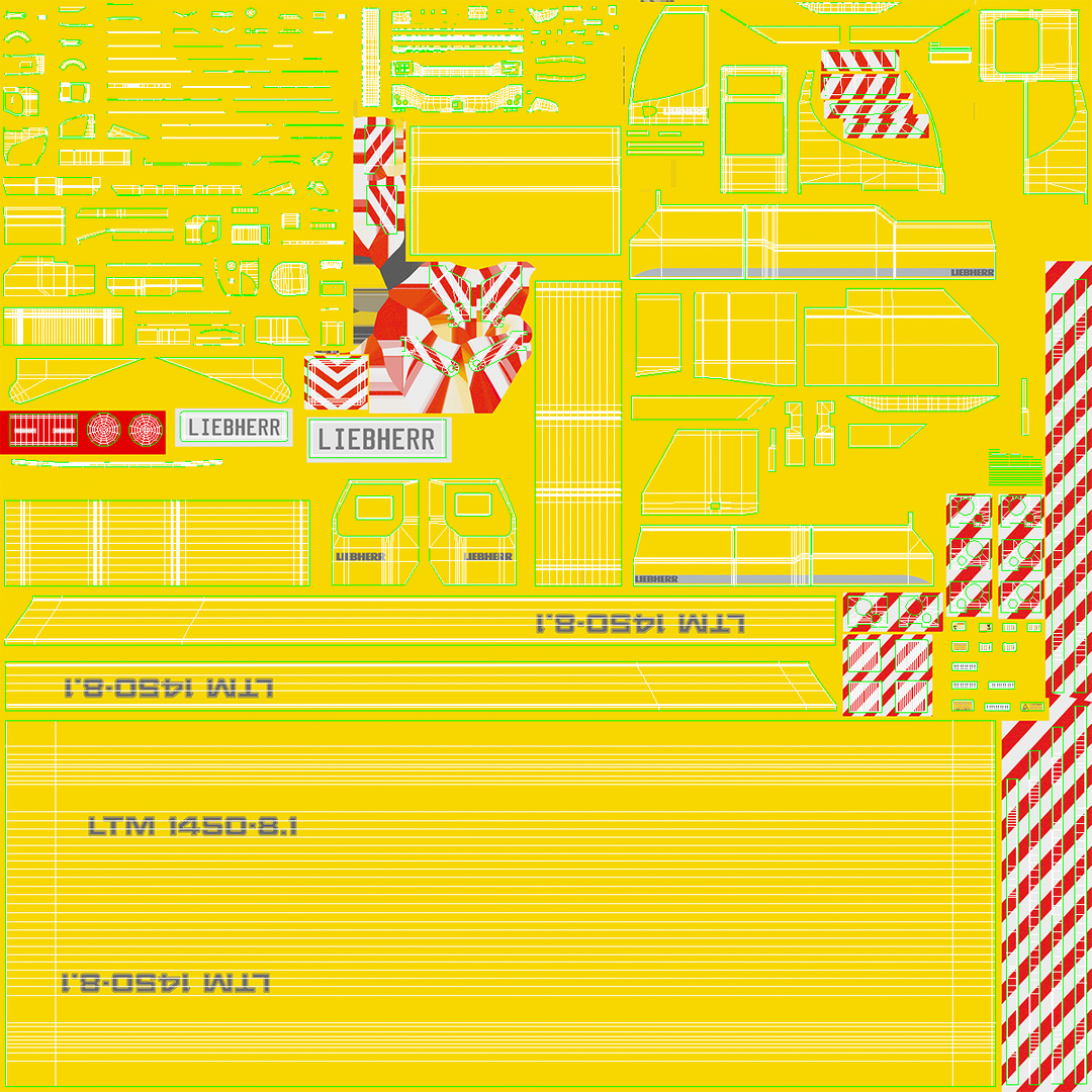 modèle 3D de Grue mobile télescopique Liebherr jaune pliée - TurboSquid ...