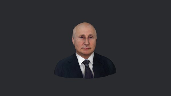 modèle 3D de Vladimir Poutine - Tête de buste réaliste prête modèle 3D ...