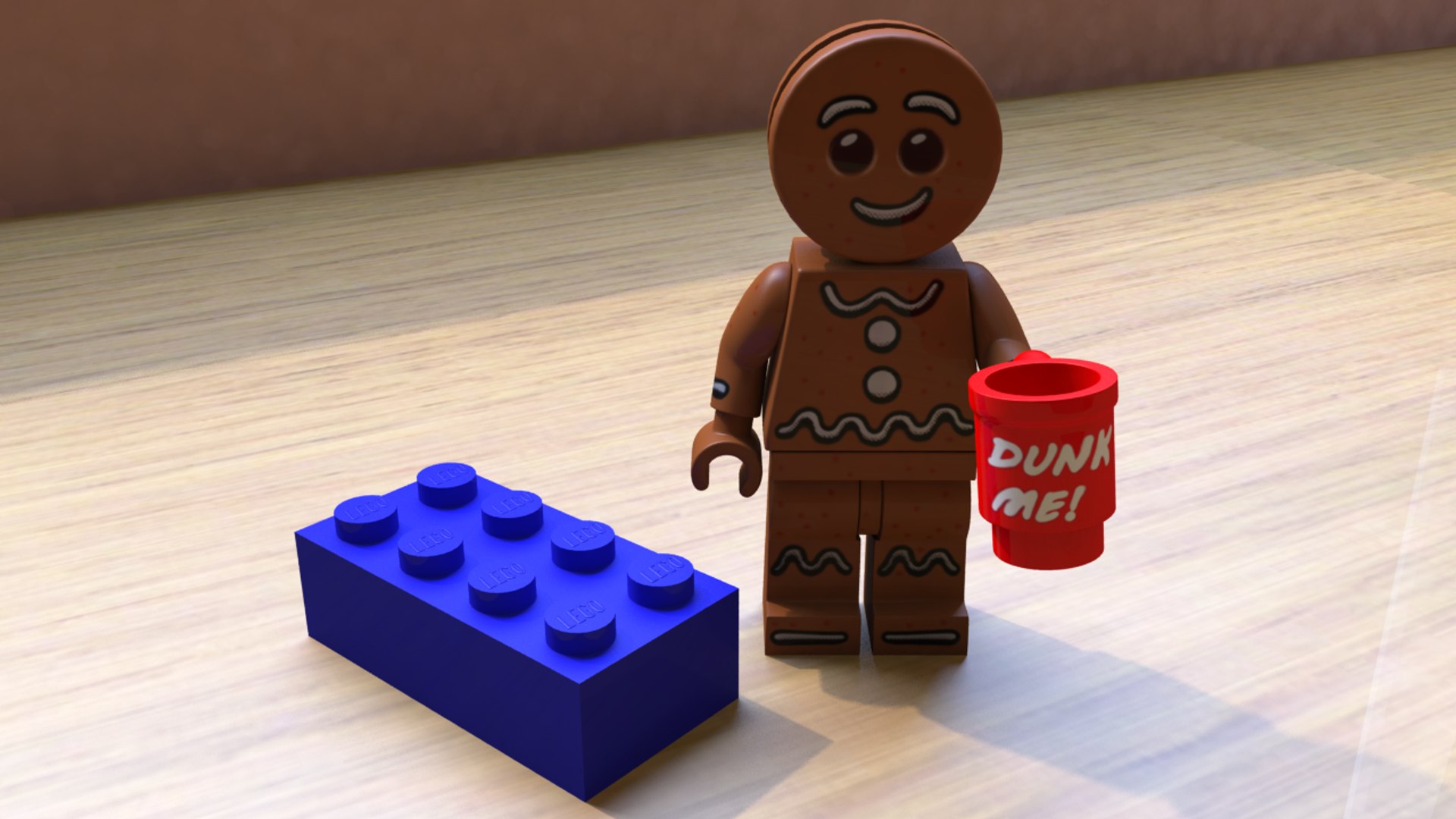 Gingerbreadman Lego Minifig 3d Model