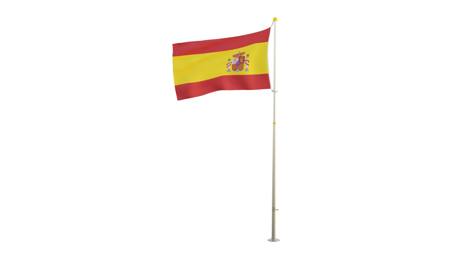 Pole Flag Spain Model - TurboSquid 2204476