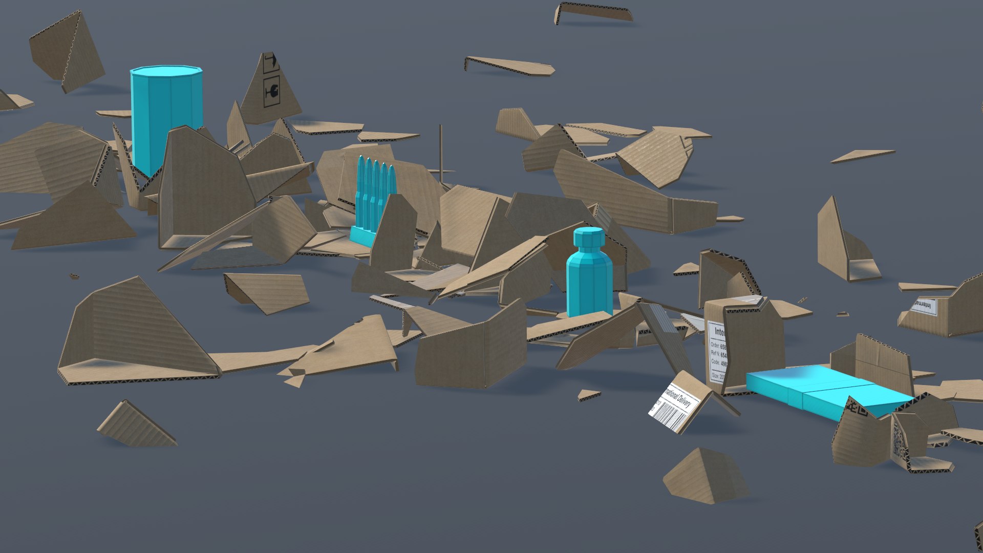 Realistic Cardboard Boxes Animation Model - TurboSquid 1343930