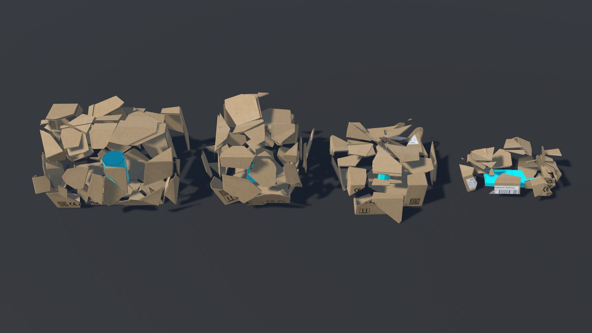 Realistic Cardboard Boxes Animation Model - TurboSquid 1343930