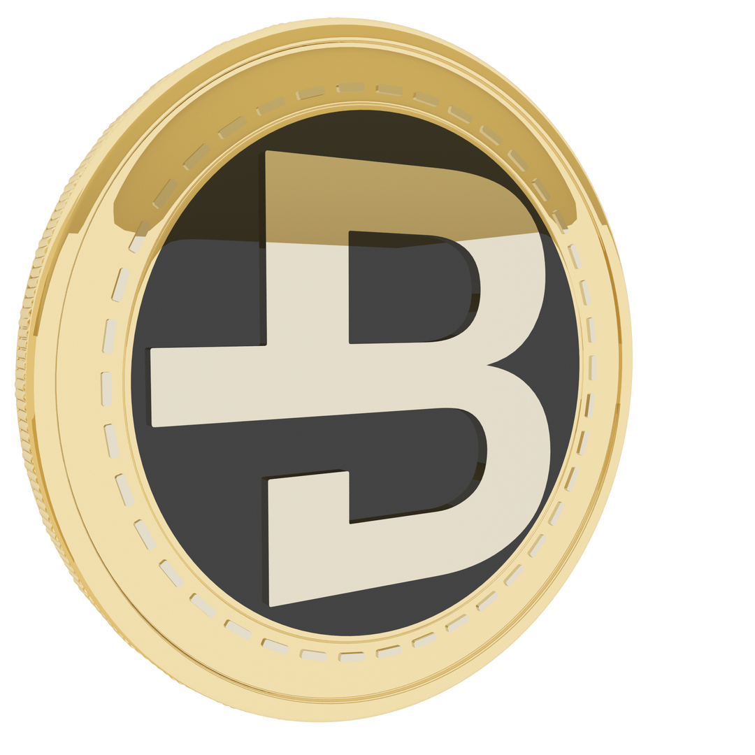 Bytecoin Cryptocurrency Gold Coin 3D Model - TurboSquid 1783558